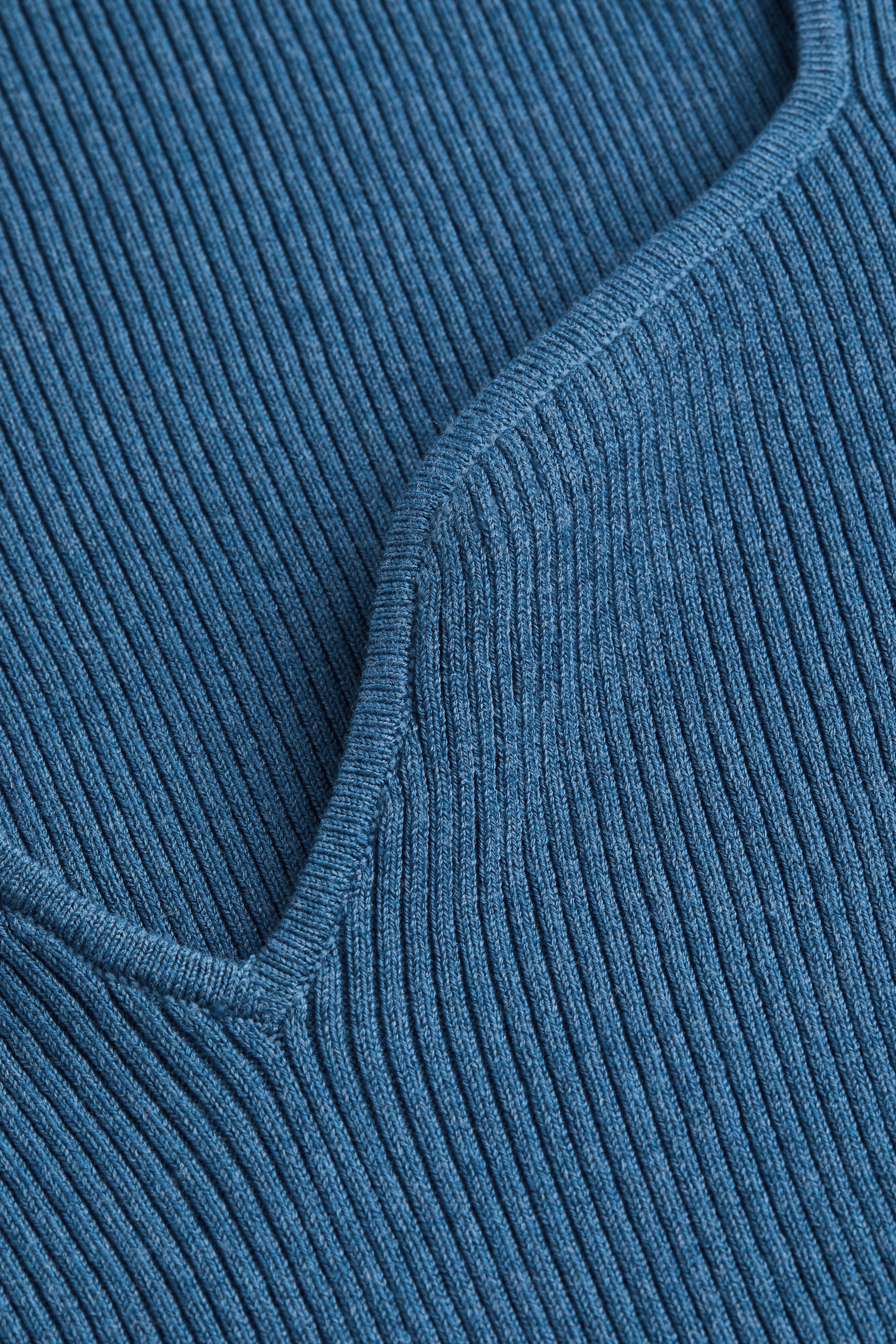 Rib-knit top - Blue - Ladies | H&M GB