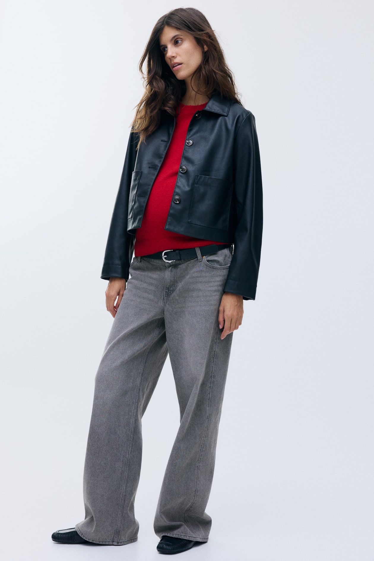 MAMA Jean large Before & After - Gris denim - FEMME | H&M FR