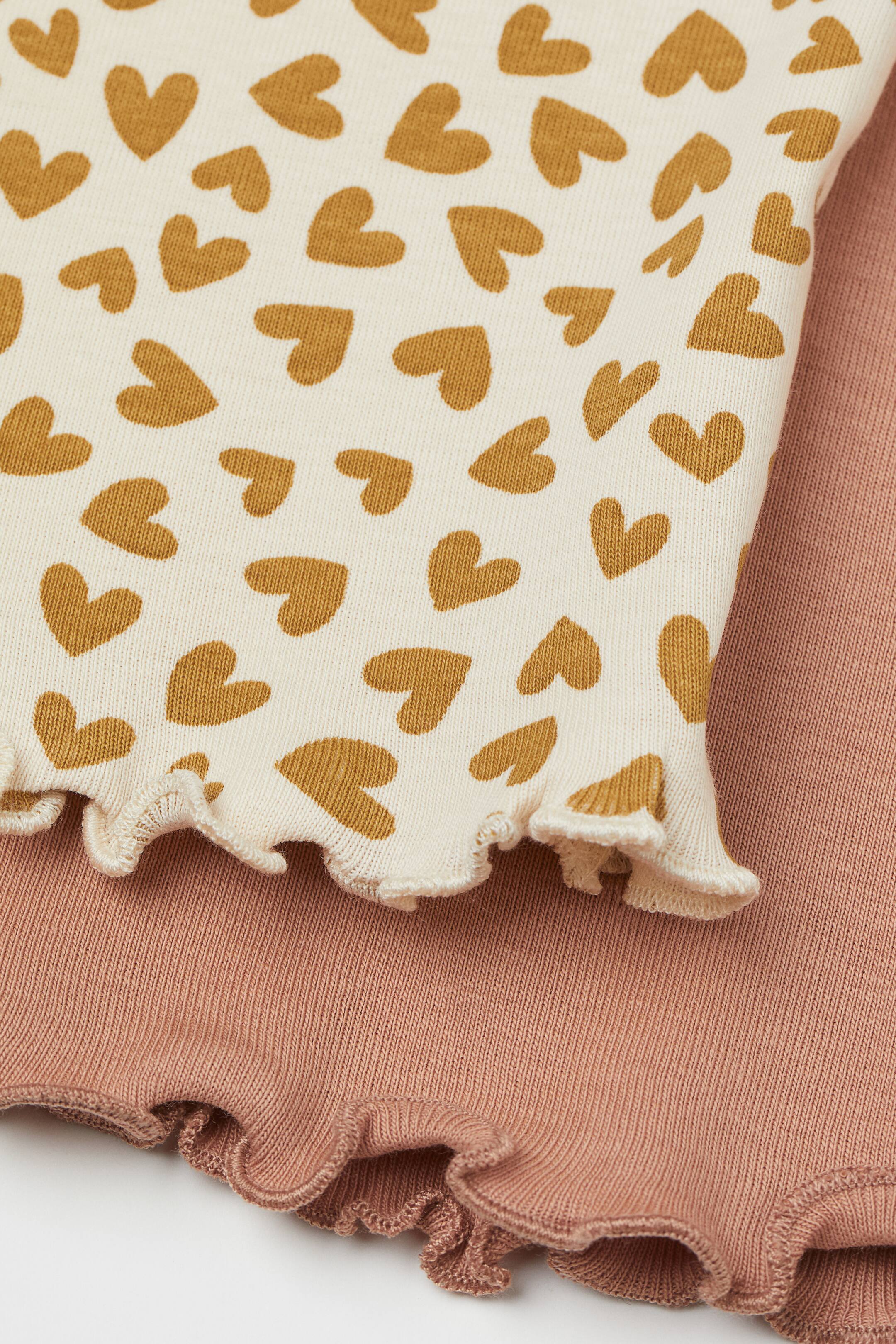 2-pack cotton pyjamas - Light beige/Hearts - Kids | H&M