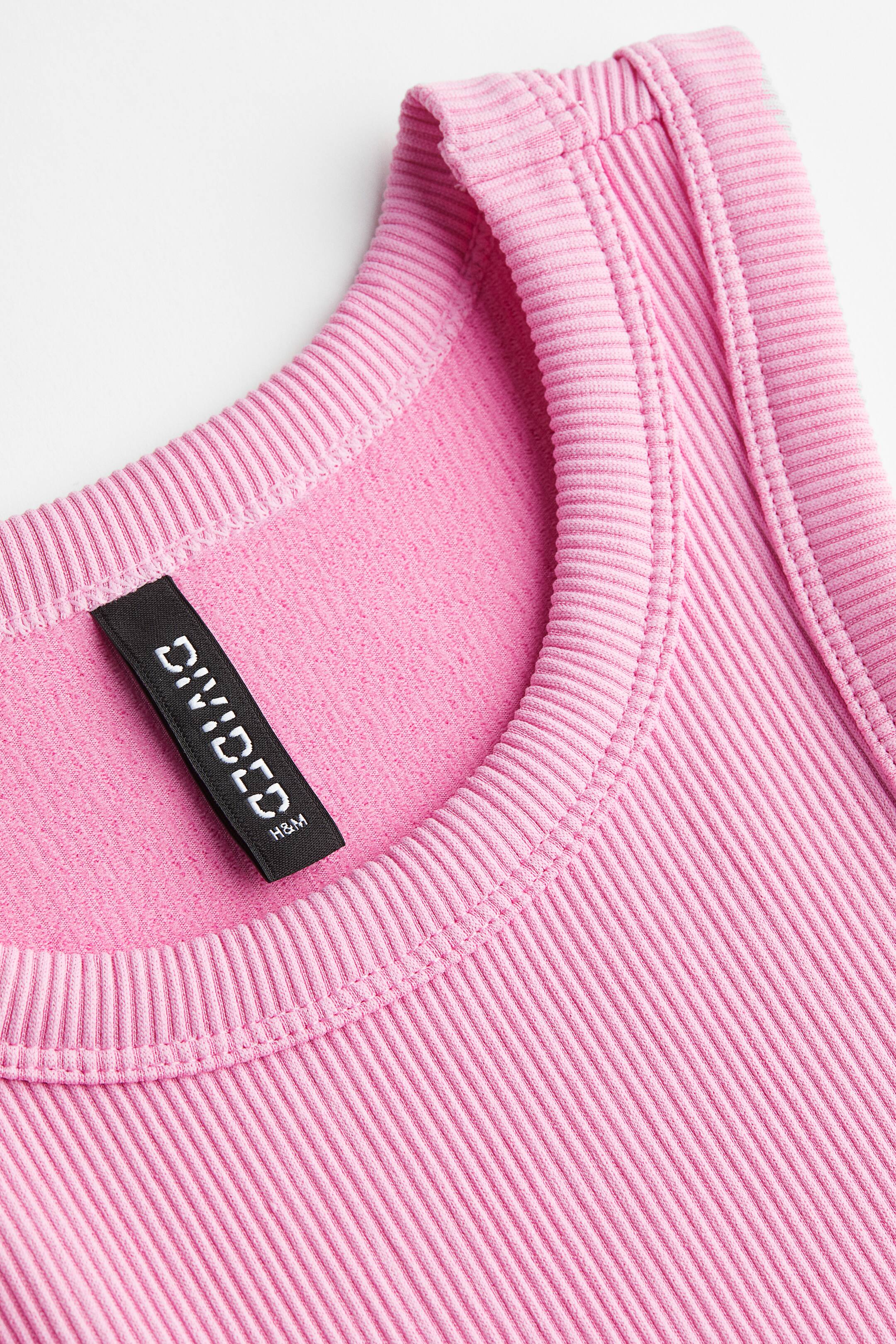 Cropped vest top - Light pink - Ladies | H&M SG