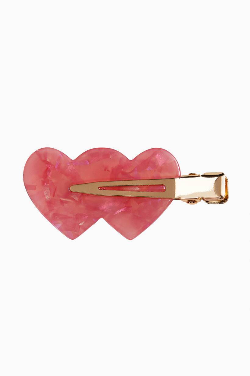 2-pack Heart-Detail Hair Clips - Pink/hearts - Beauty all | H&M US