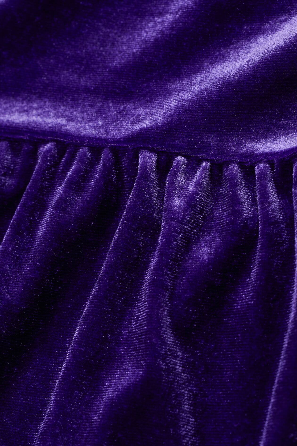 V-neck Velour Dress - Purple - Ladies | H&M CA