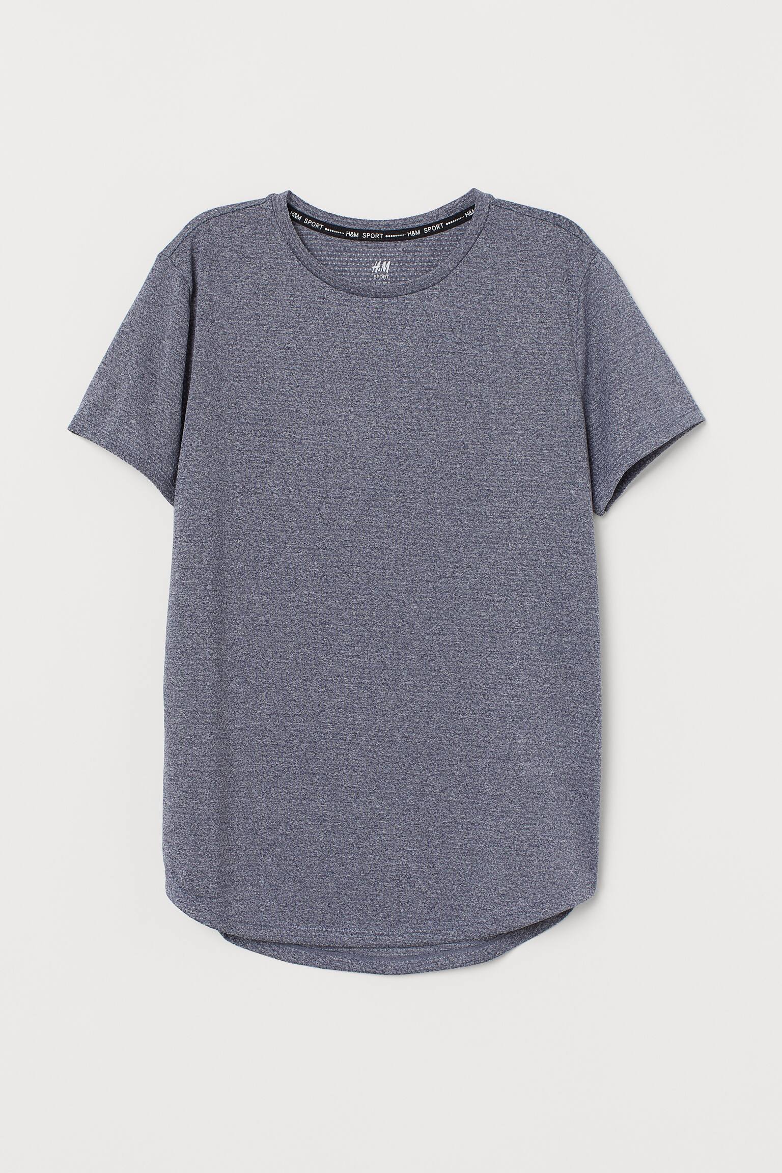 Mesh Sports Top - Dark gray melange - Ladies | H&M US