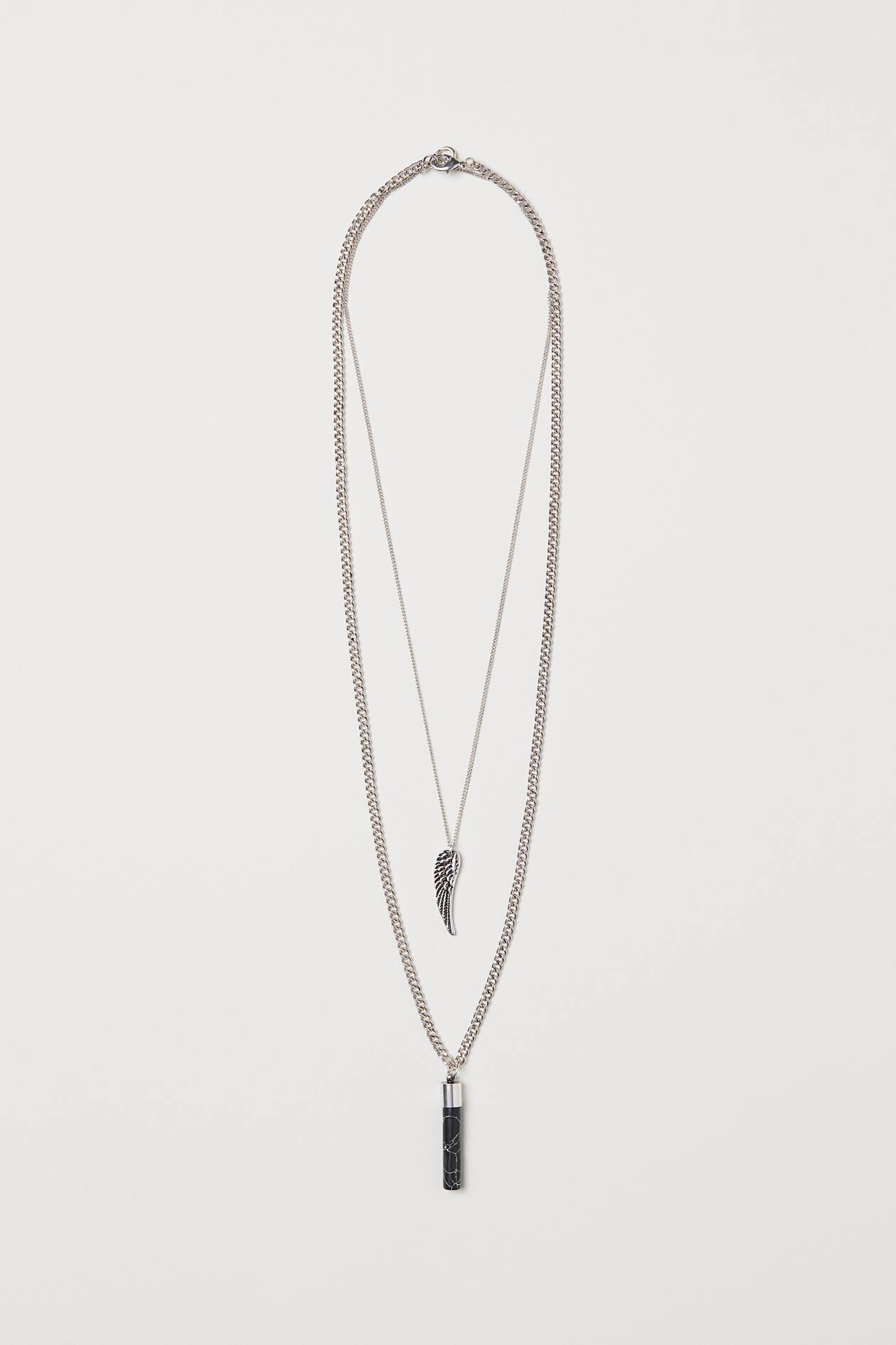 Colliers, lot de 2 - Argenté - HOMME | H&M FR