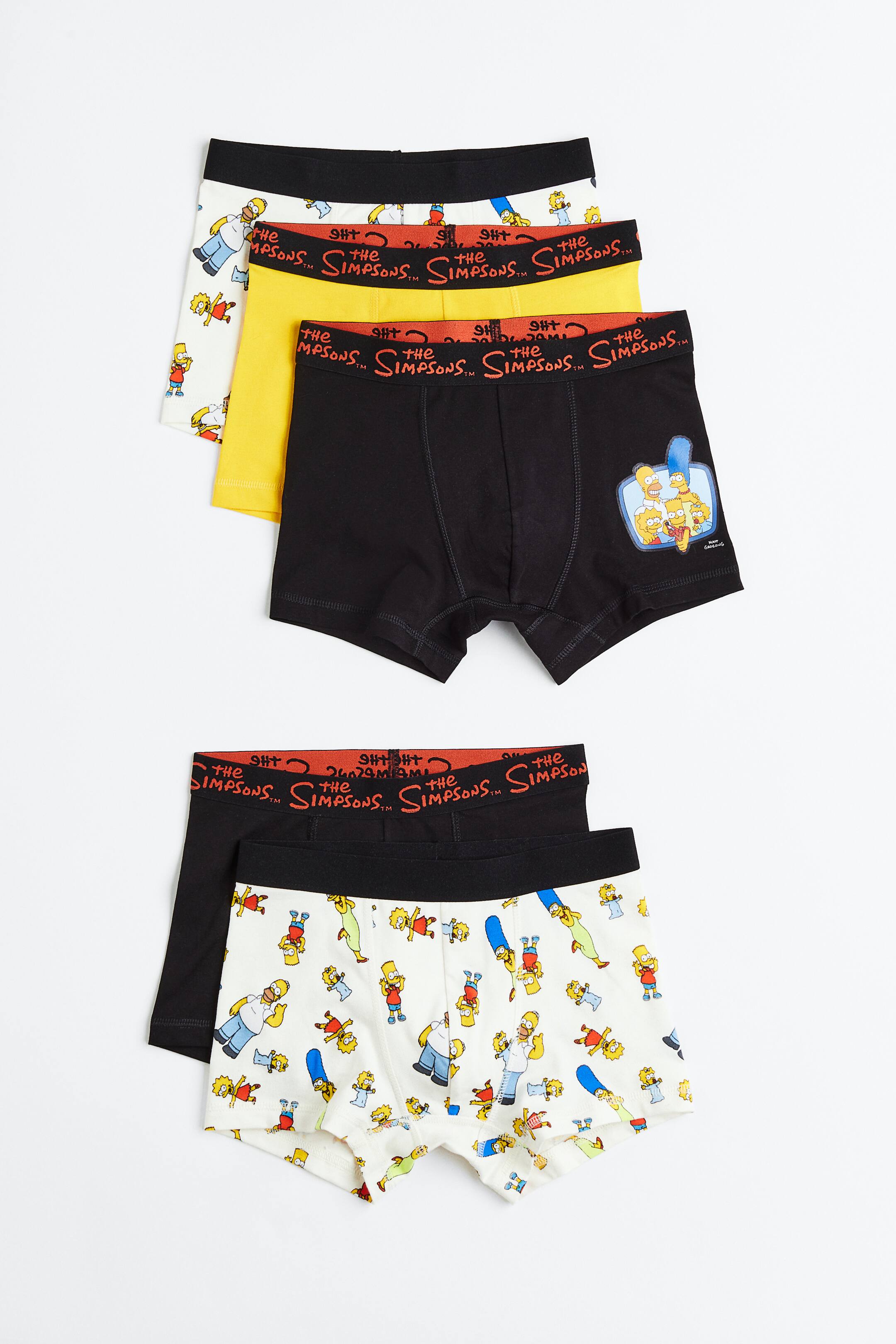 5-pack trunks - Yellow/The Simpsons - Kids | H&M