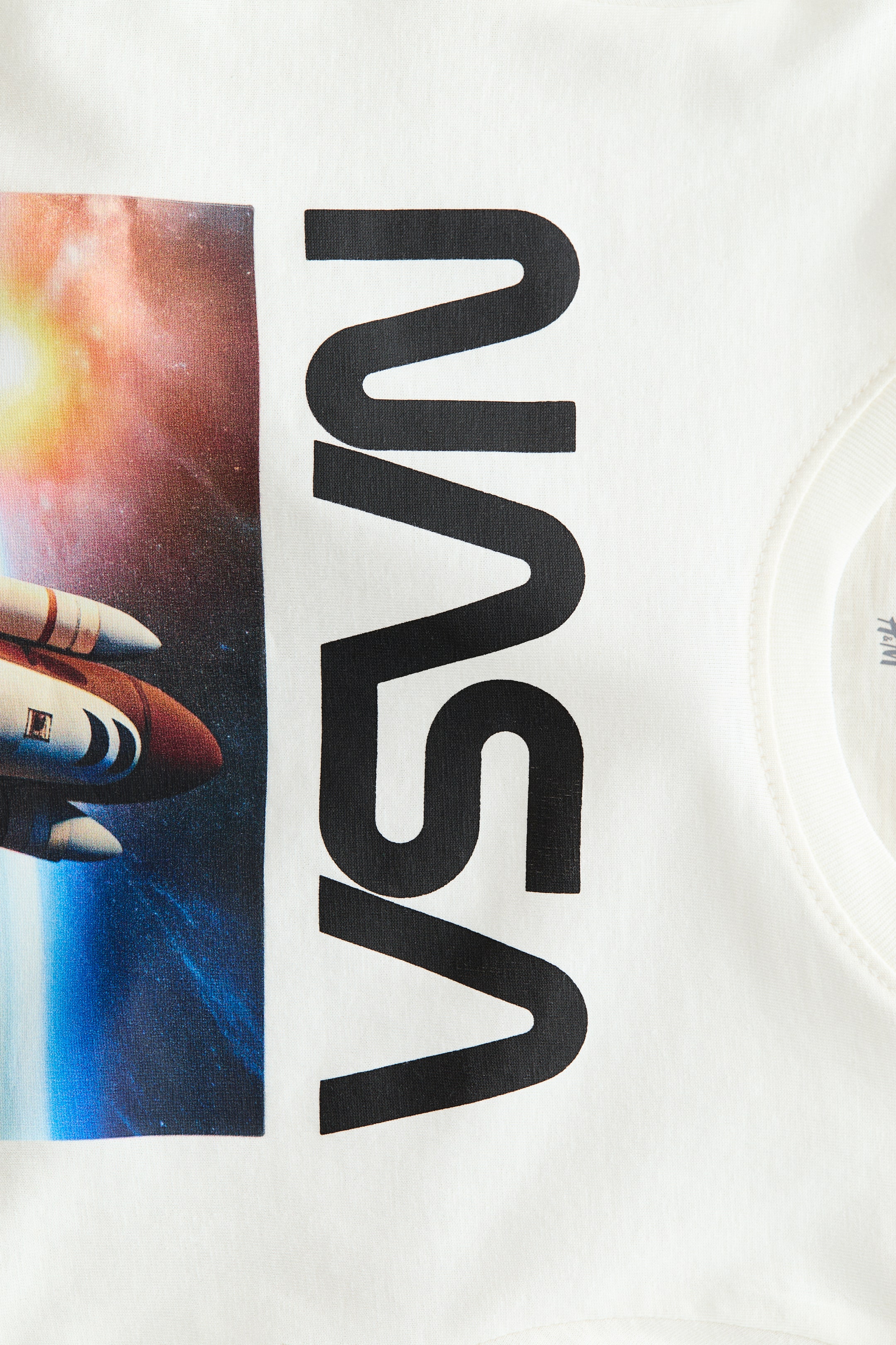 Cream/NASA Printed Cotton T-Shirt for kids | H&M US