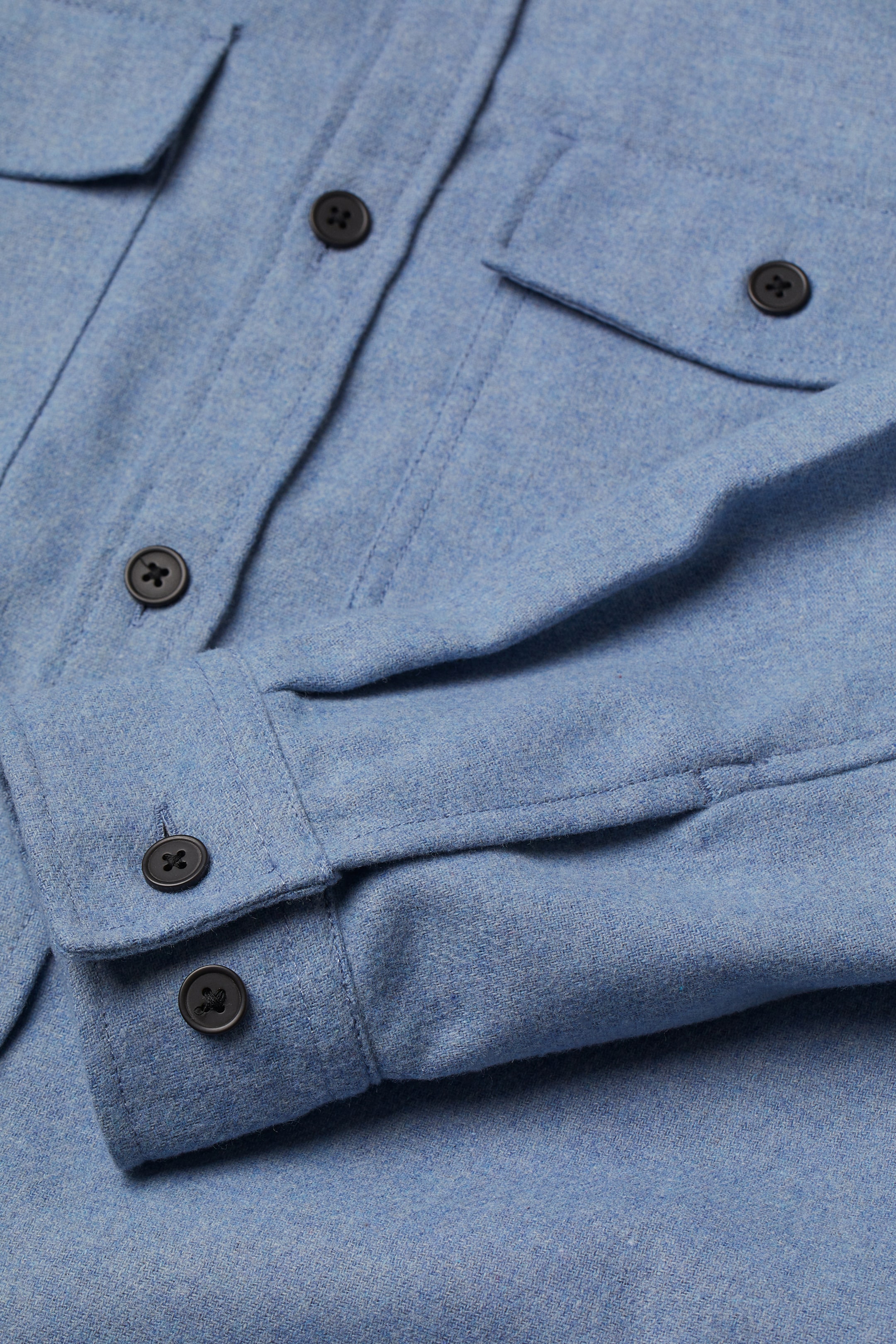 Twill overshirt - Light blue marl - Men | H&M GB