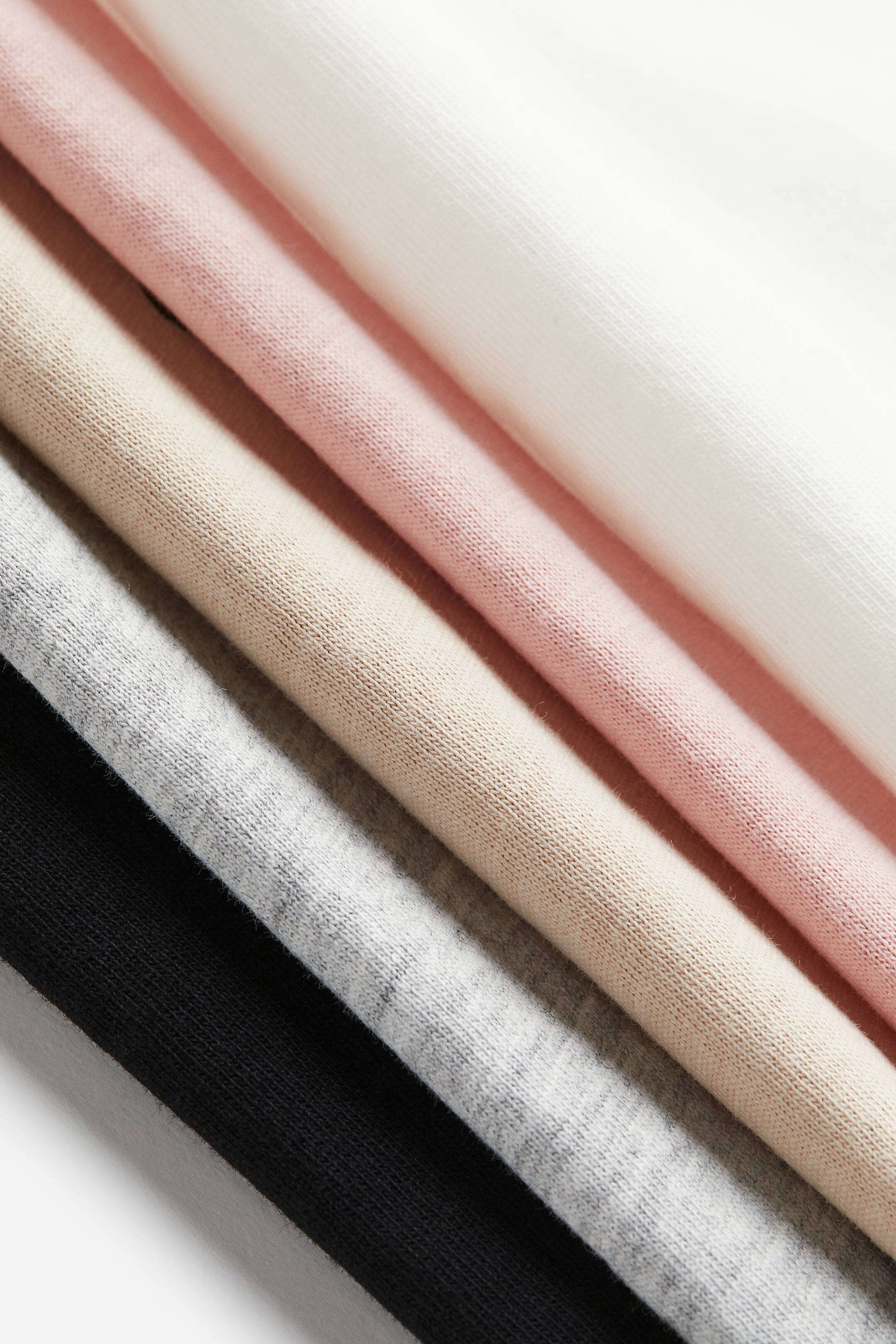 5-pack cotton T-shirts - Light beige/Hearts - Kids | H&M GB