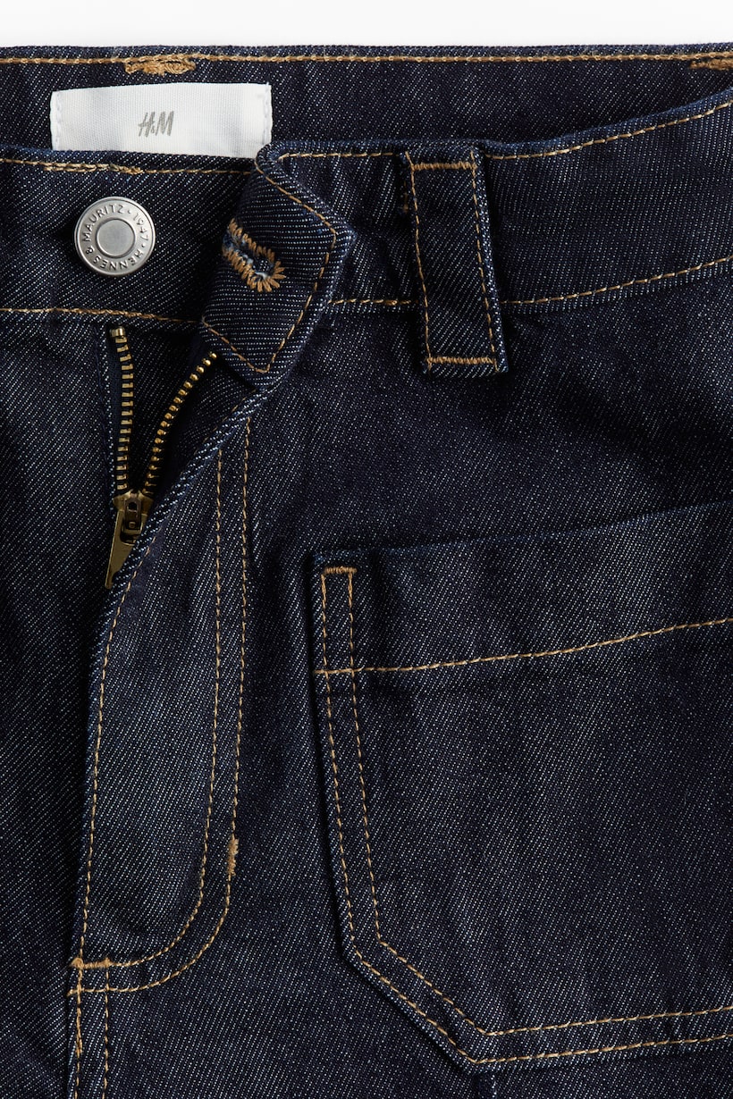 Crease Leg Denim Pants - Dark denim blue - Ladies | H&M AU