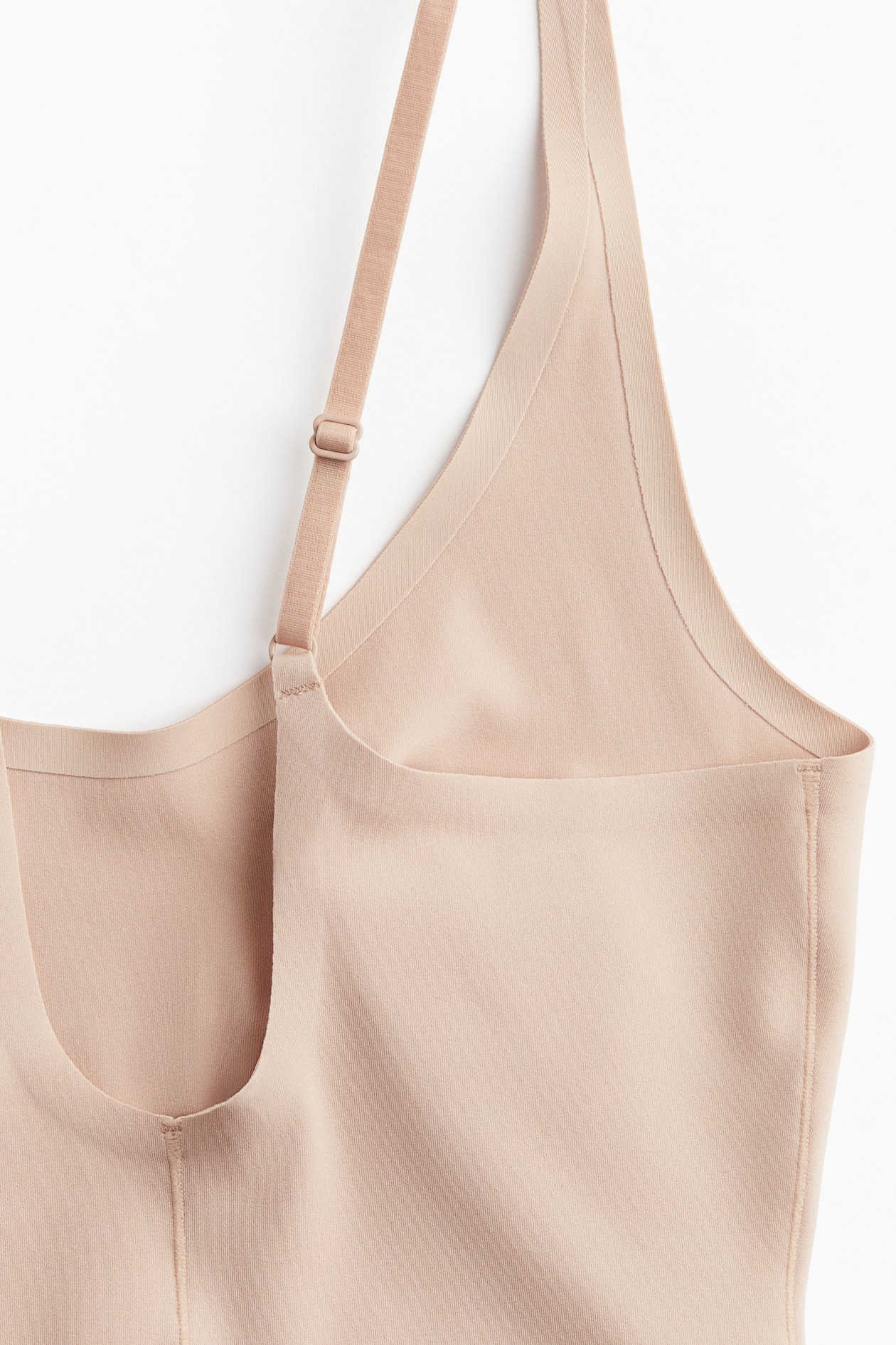 Light Shape Microfiber Thong Bodysuit - Light beige - Ladies | H&M US