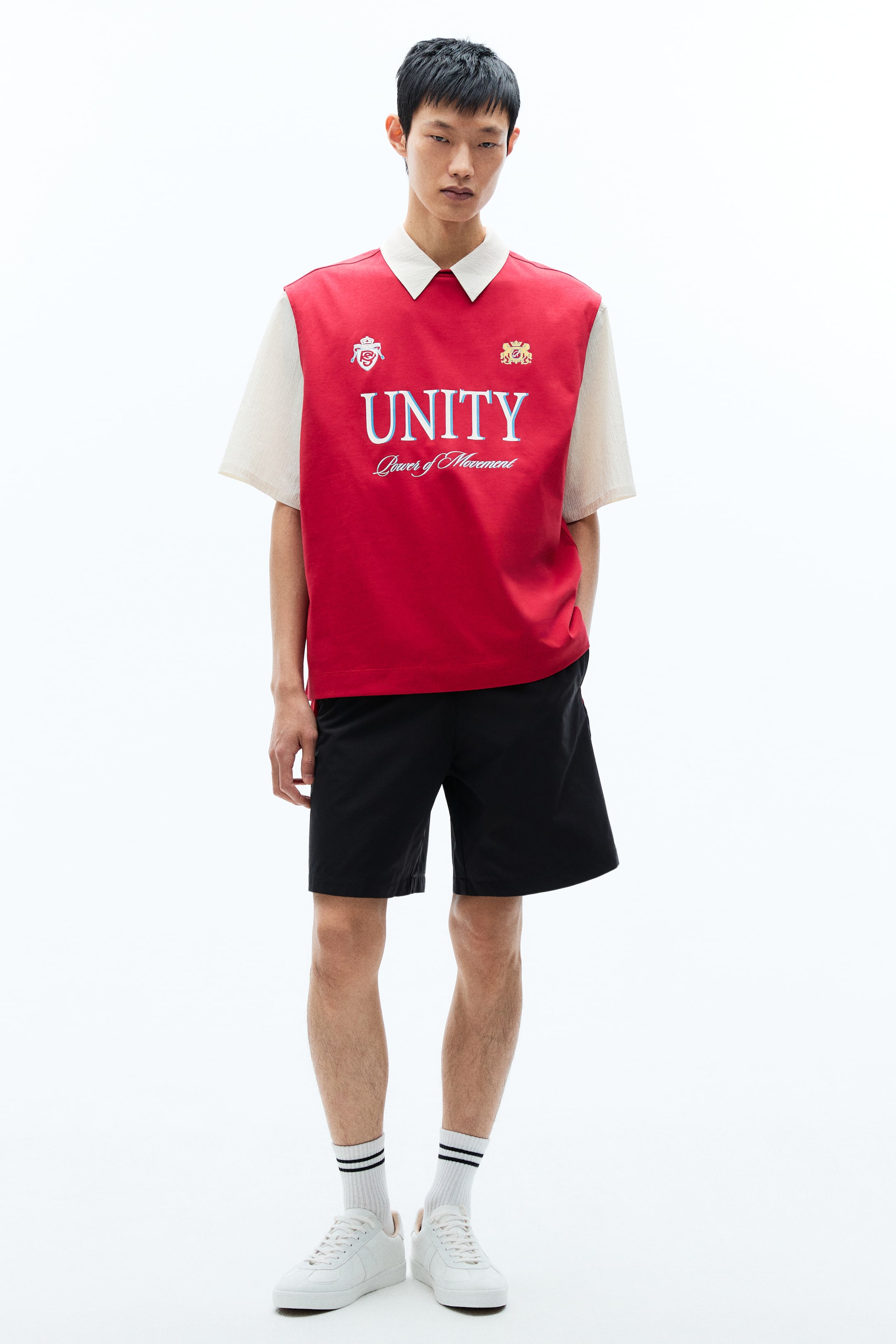Loose Fit Printed vest top - Red/Unity - Men | H&M HK