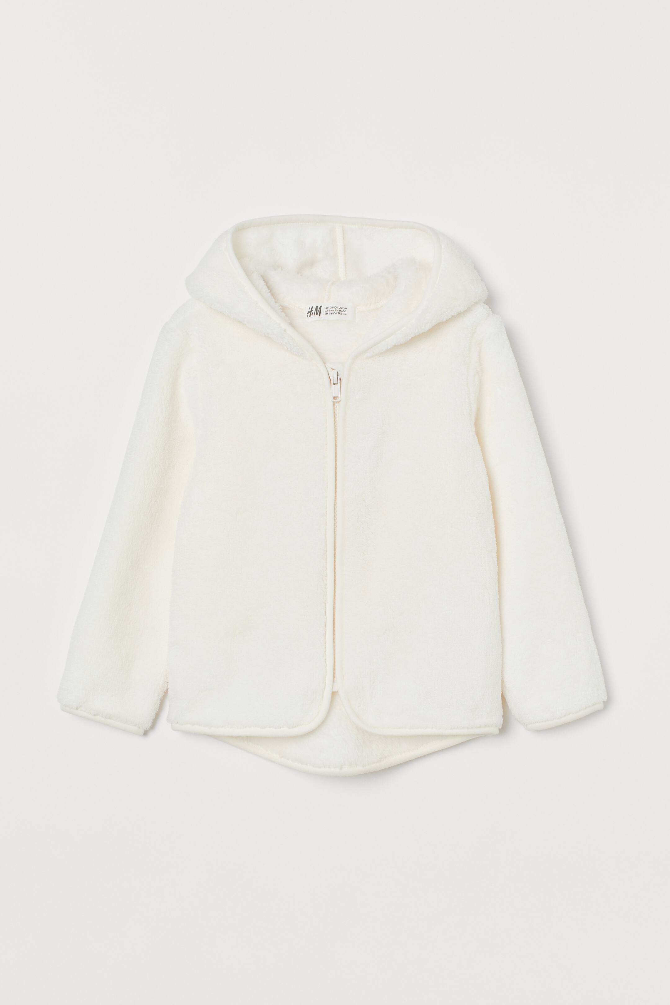 Pilejacka med huva - Lång ärm - Vit - BARN | H&M SE