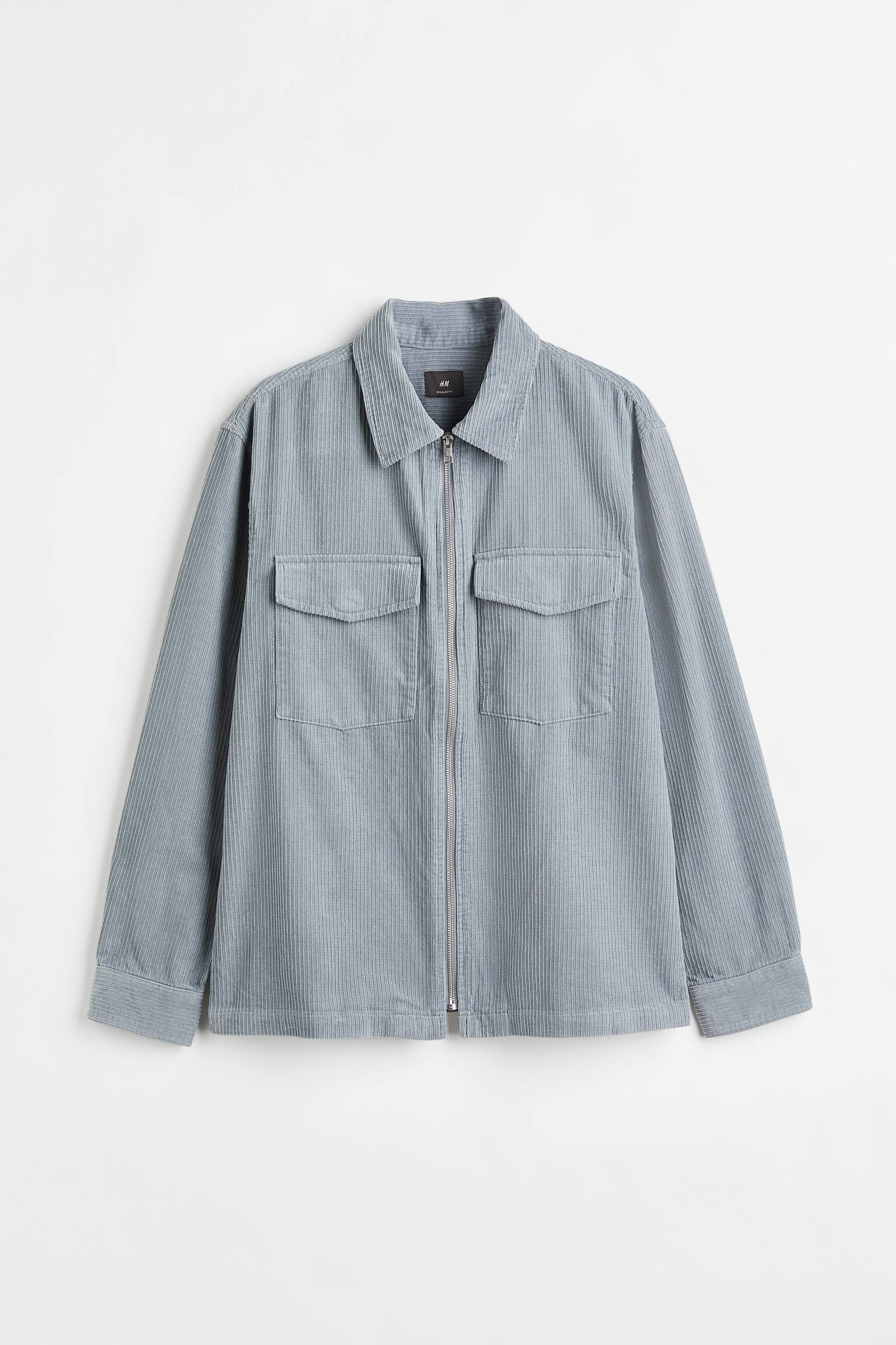 Corduroy overshirt - Light blue-grey - Men | H&M