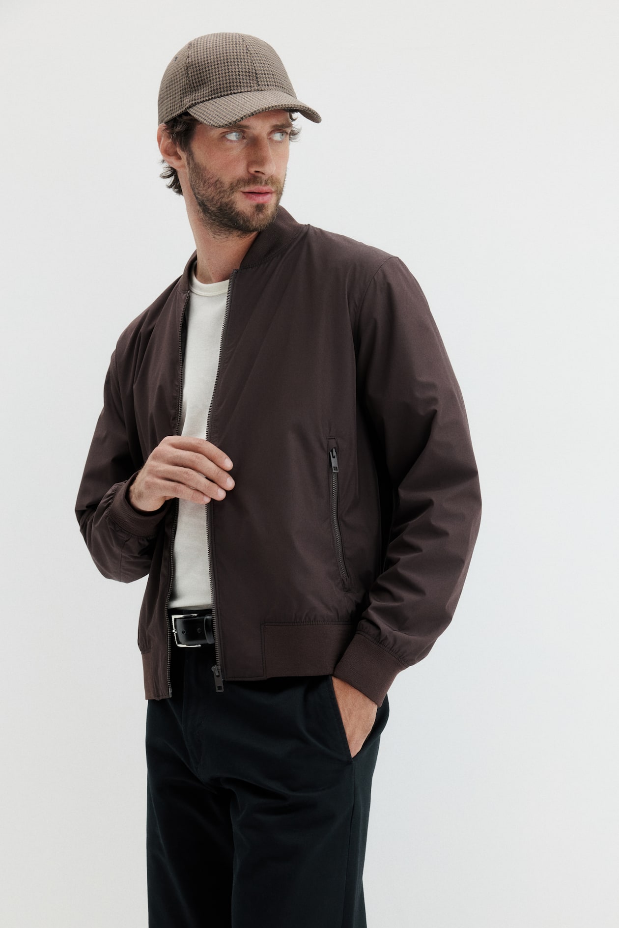 Men’s Brown Lightweight Bomber Jacket | H&M CA