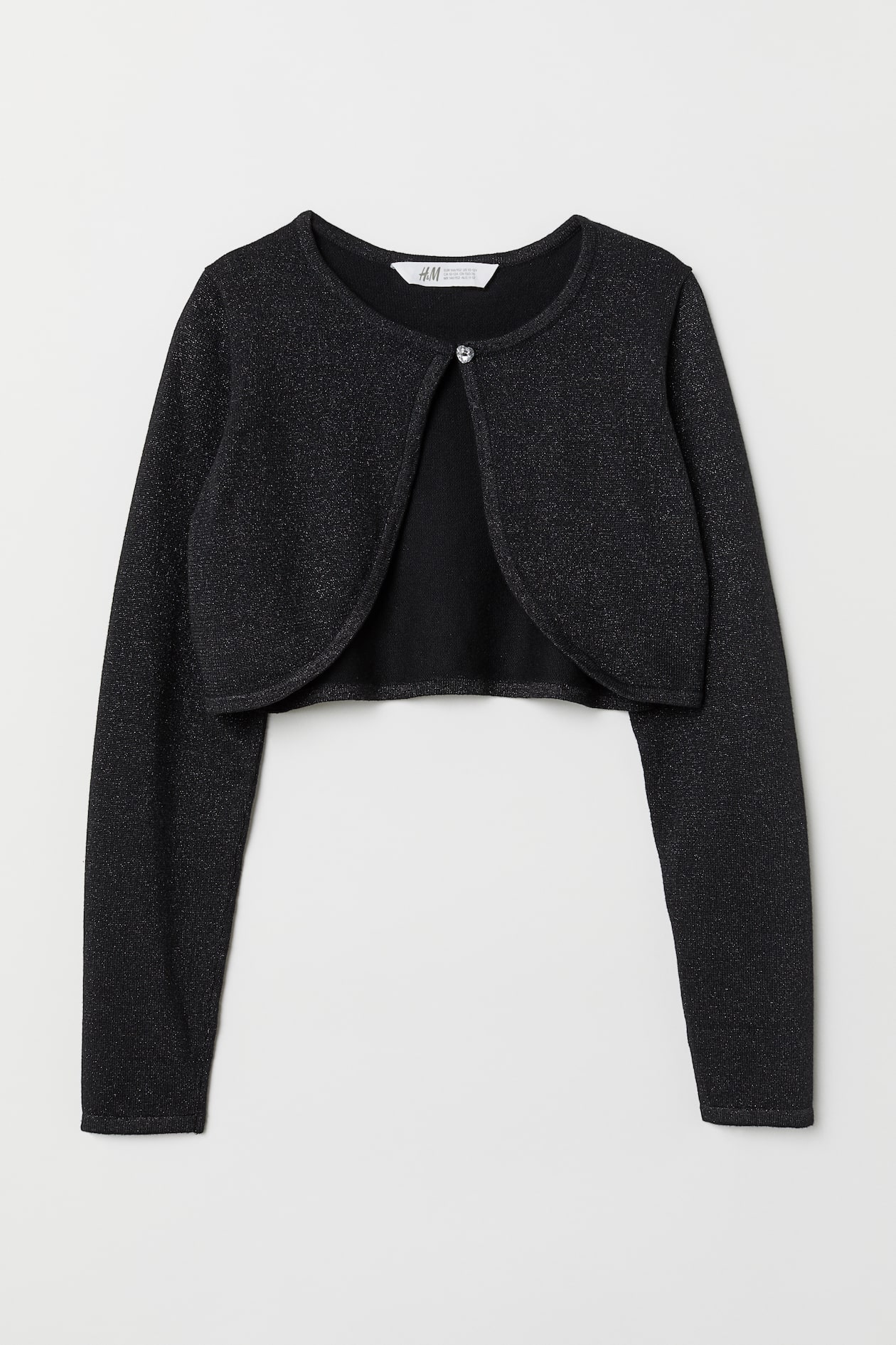 Glittrig bolero - Lång ärm - Svart - BARN | H&M SE