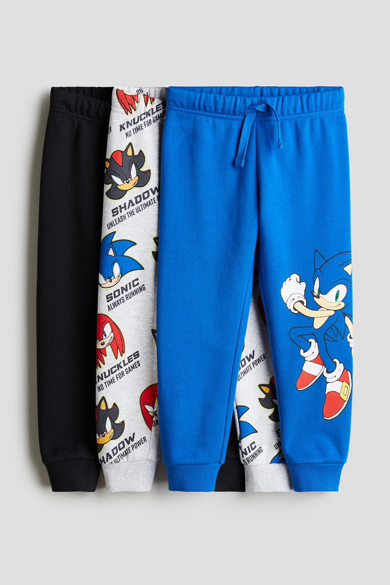 Lot de 3 pantalons de jogging - Bleu/Sonic le Hérisson - ENFANT | H&M CA