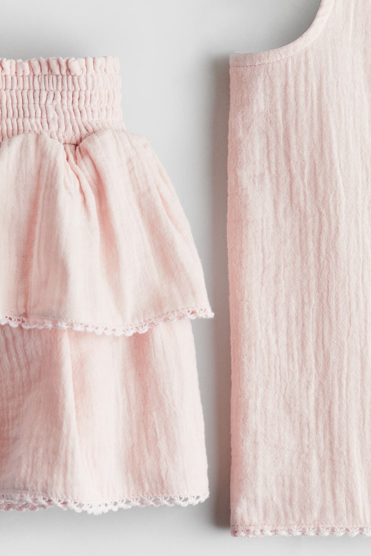 2-Piece Cotton Muslin Set - Light pink - Kids | H&M US
