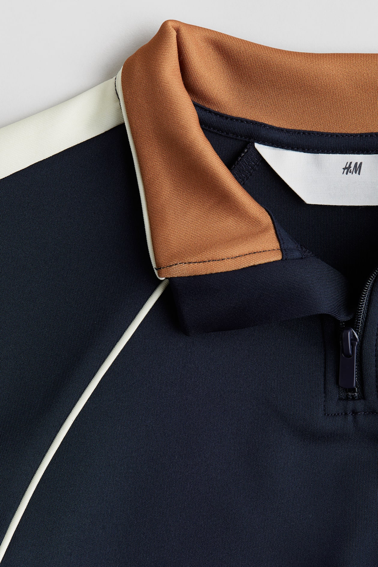 Navy blue/color-block Half-Zip Track Jacket for kids | H&M US