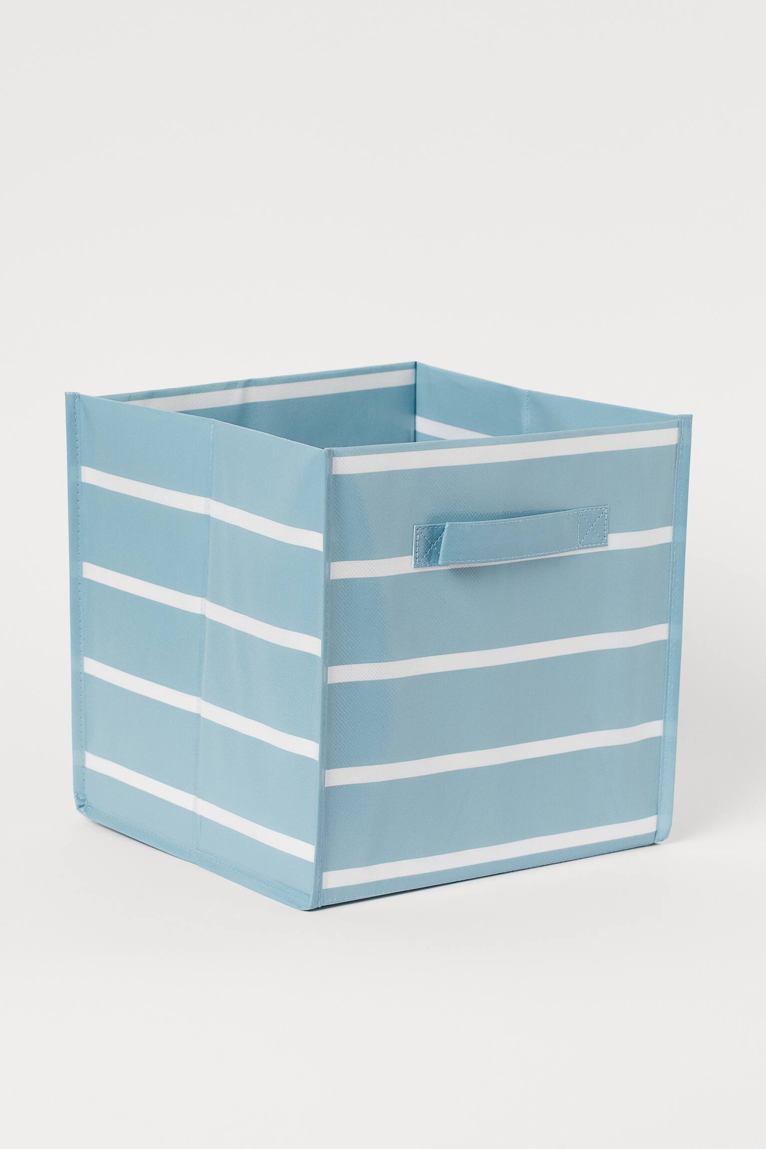 Storage Box - Turquoise/white striped - Home All | H&M US