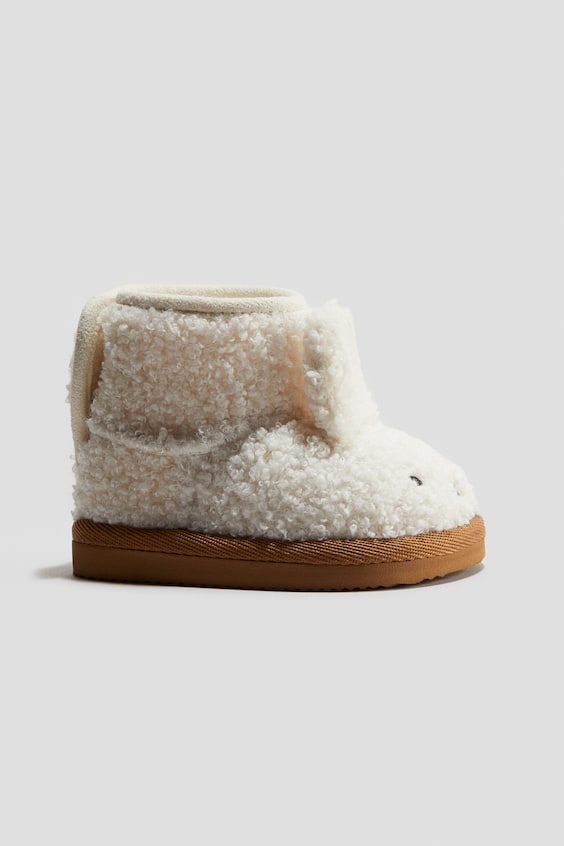 Cream/Miffy Appliquéd teddy boots for kids | H&M IE