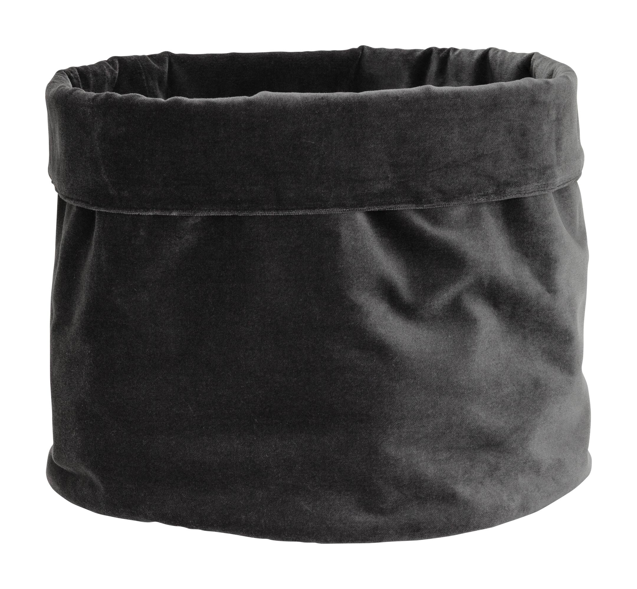 Velvet storage basket - Dark grey - Home All | H&M GB