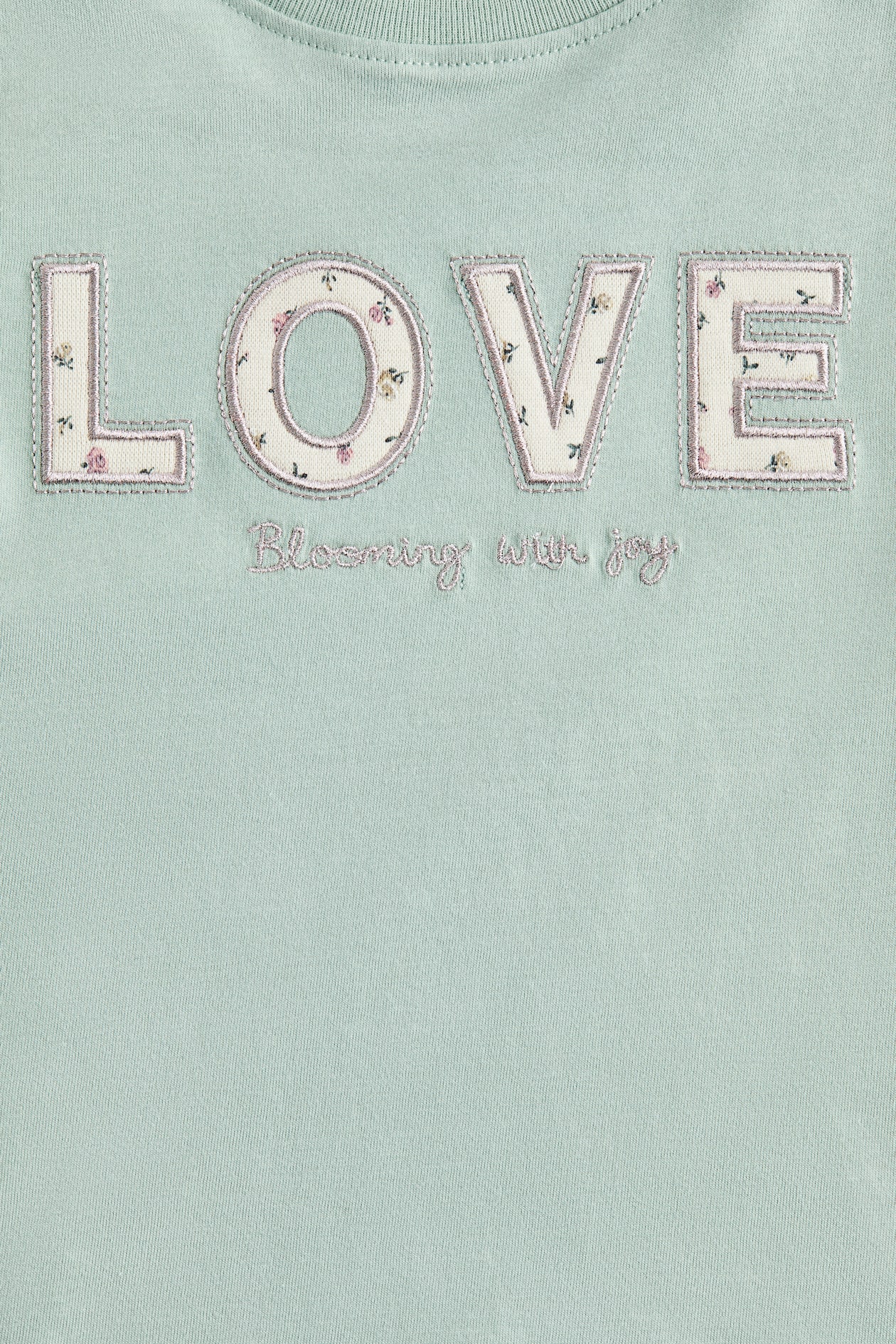 T-Shirt with Motif - Light green/Love - Kids | H&M US