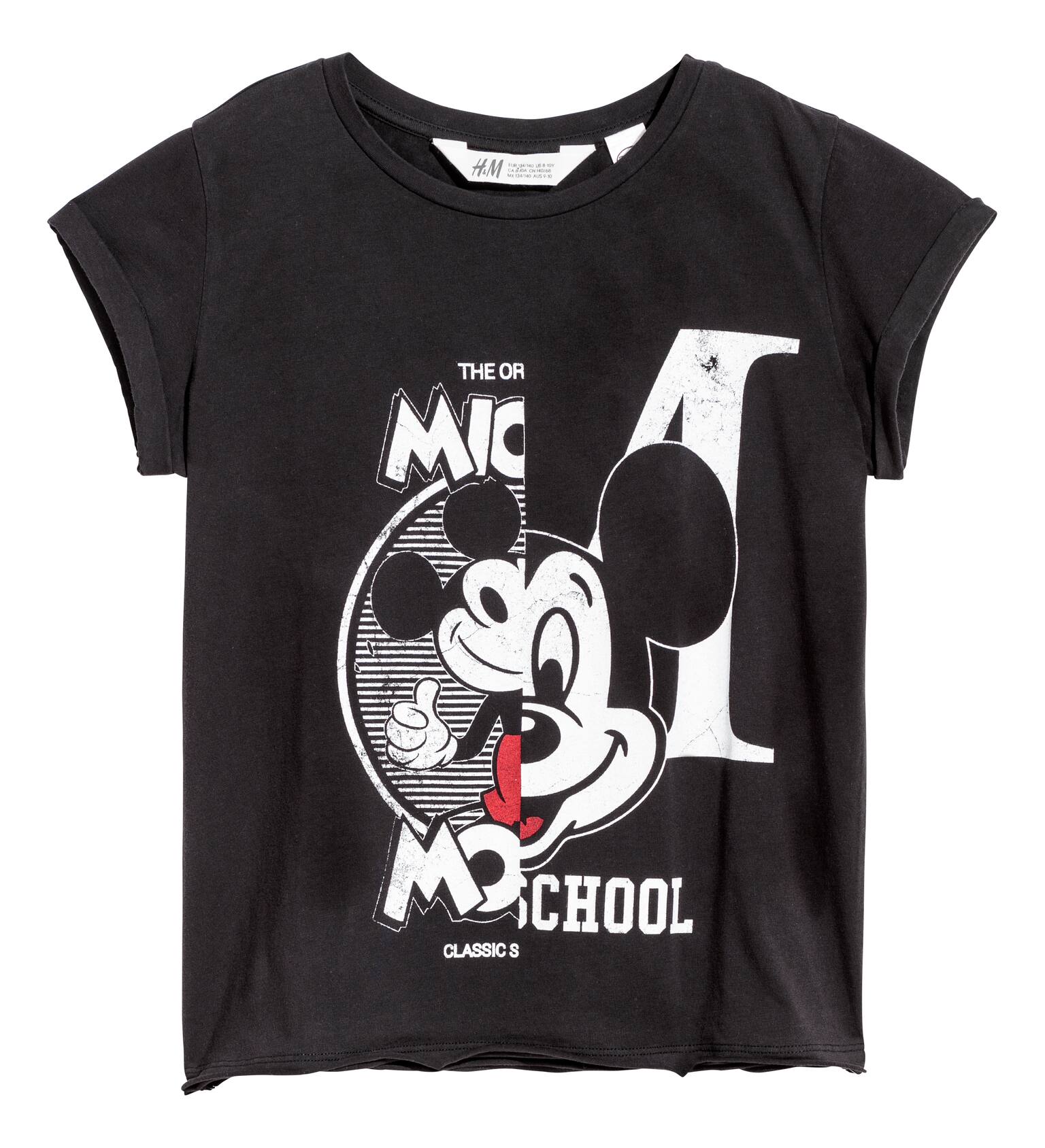 Jersey Top with Printed Design - Black/Mickey Mouse - Kids | H&M US