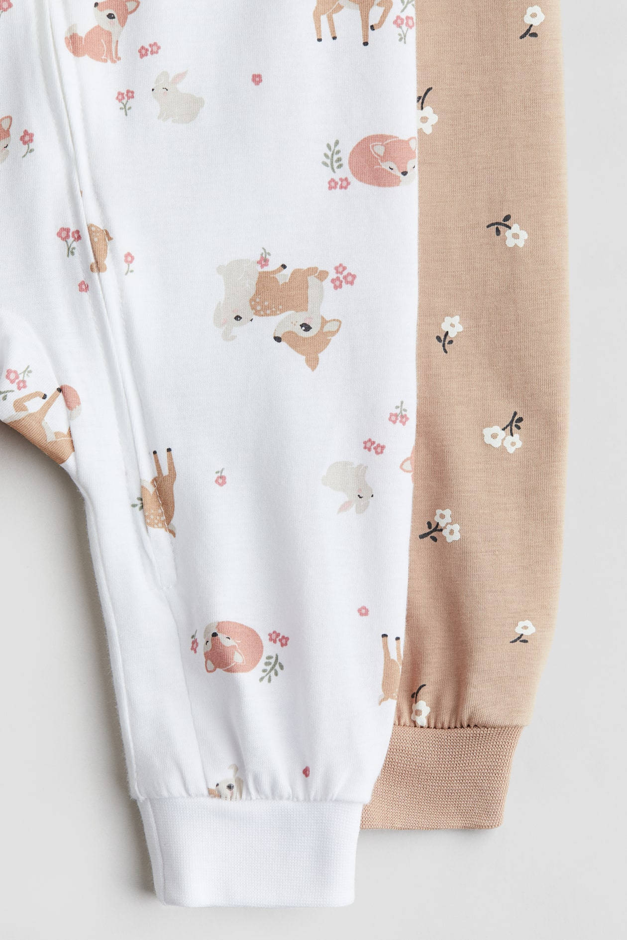 Beige/Patterned 2-pack patterned cotton pyjamas for kids | H&M MY