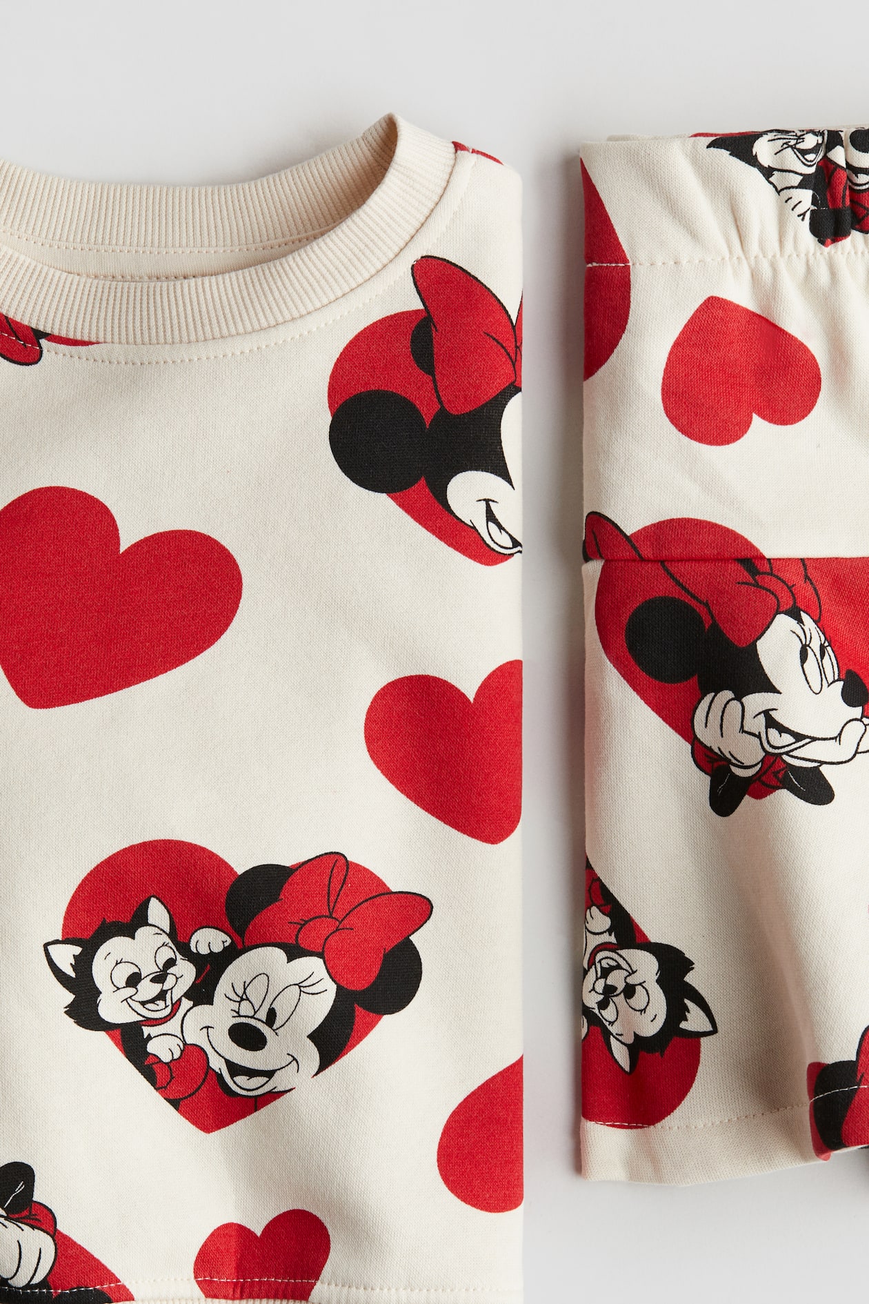 2-piece sweatshirt and skirt set - Cream/Minnie Mouse - Kids | H&M AU