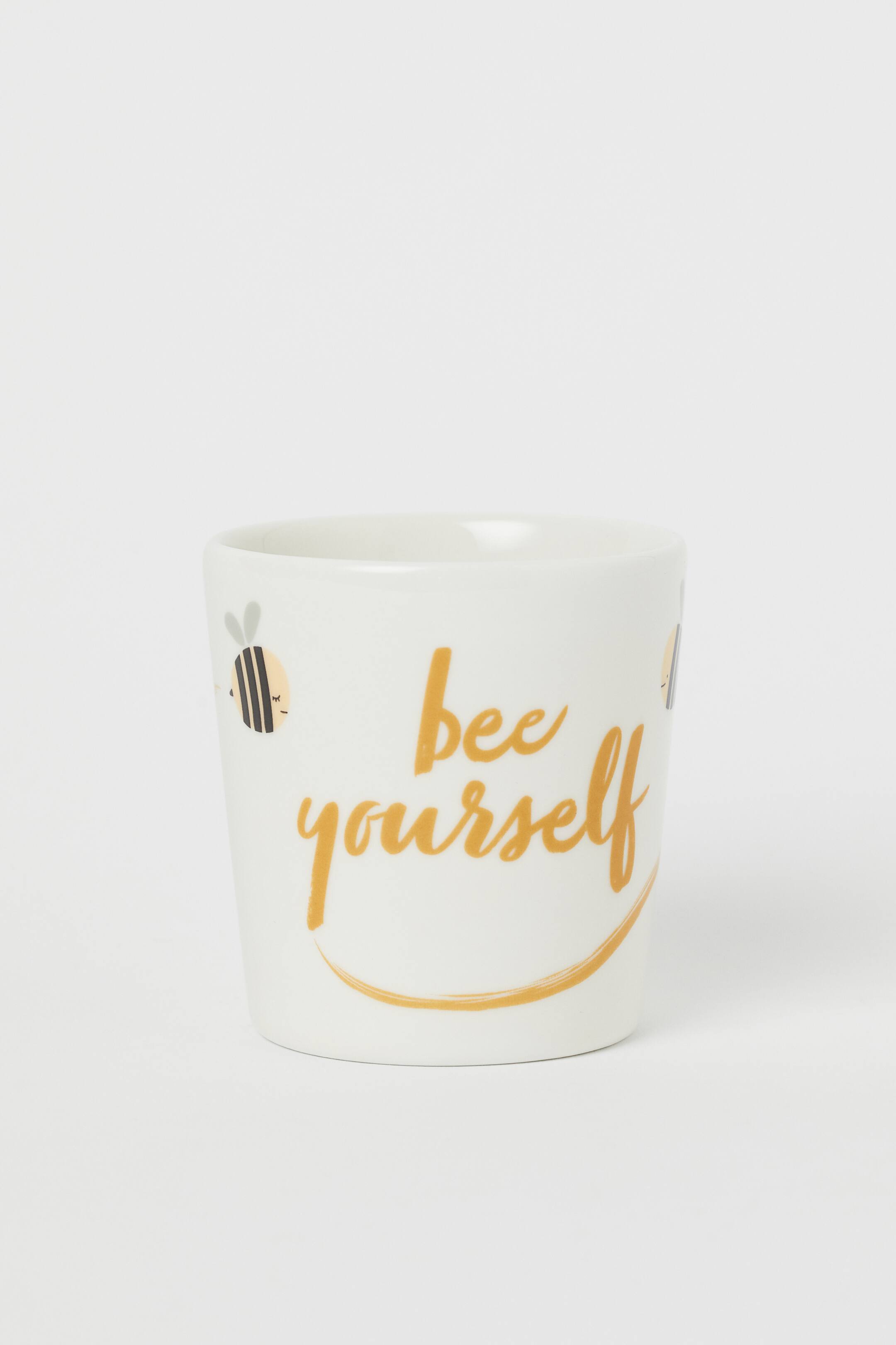 Porcelain mug - White/Bees - Home All | H&M GB