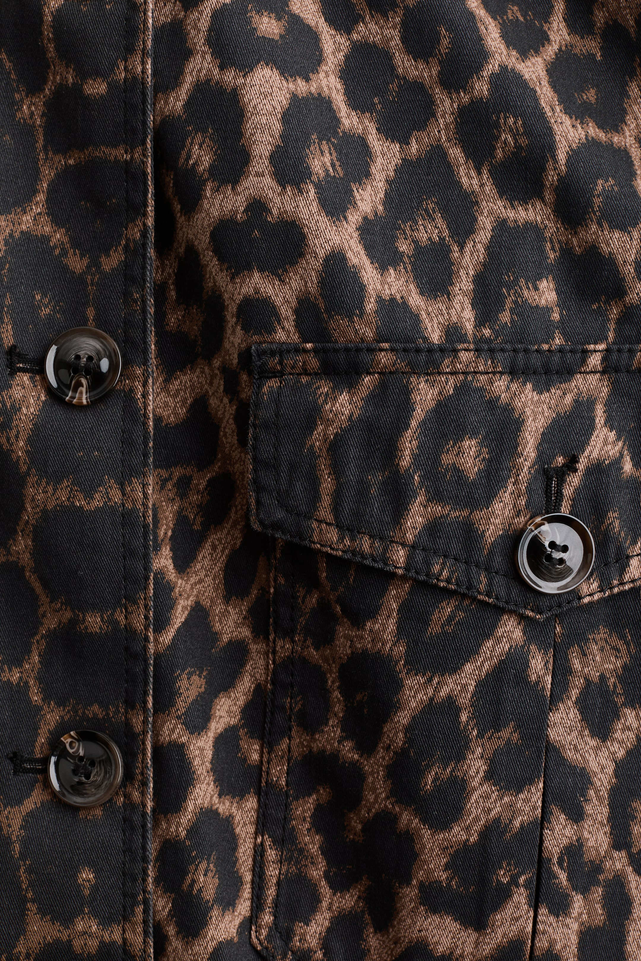 Twill jacket - Brown/Leopard print - Ladies | H&M IN