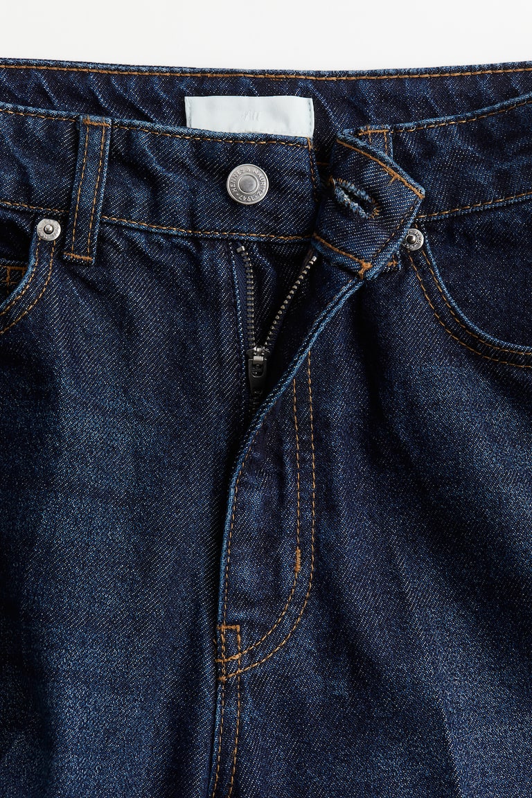 Women's Dark denim blue Crease-leg tapered jeans | H&M IN