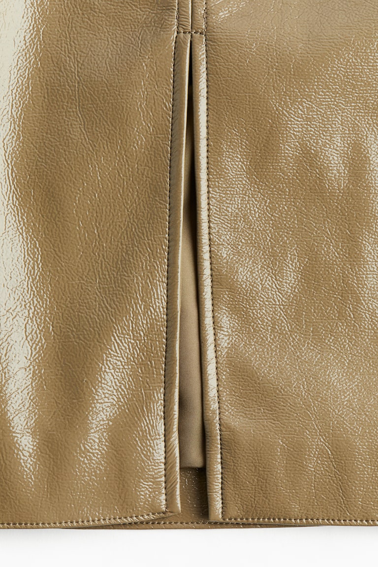 Coated Pencil Skirt - Dark beige - Ladies | H&M US