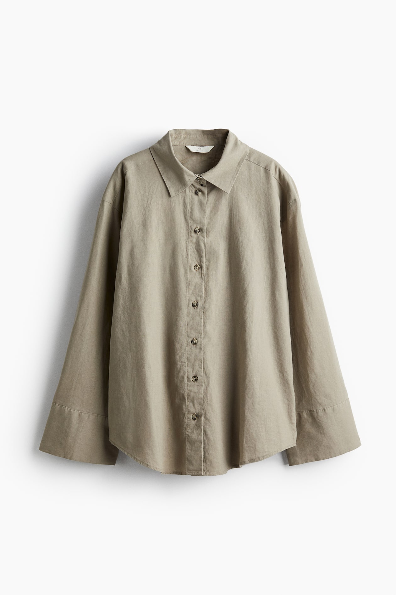Camisa en mezcla de lino - Greige - Ladies | H&M MX