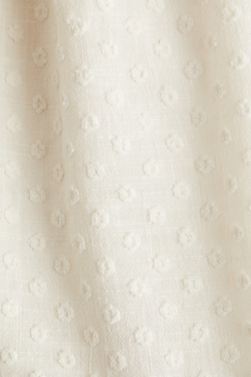 Embroidered Cotton Dress - Cream - Ladies | H&M US