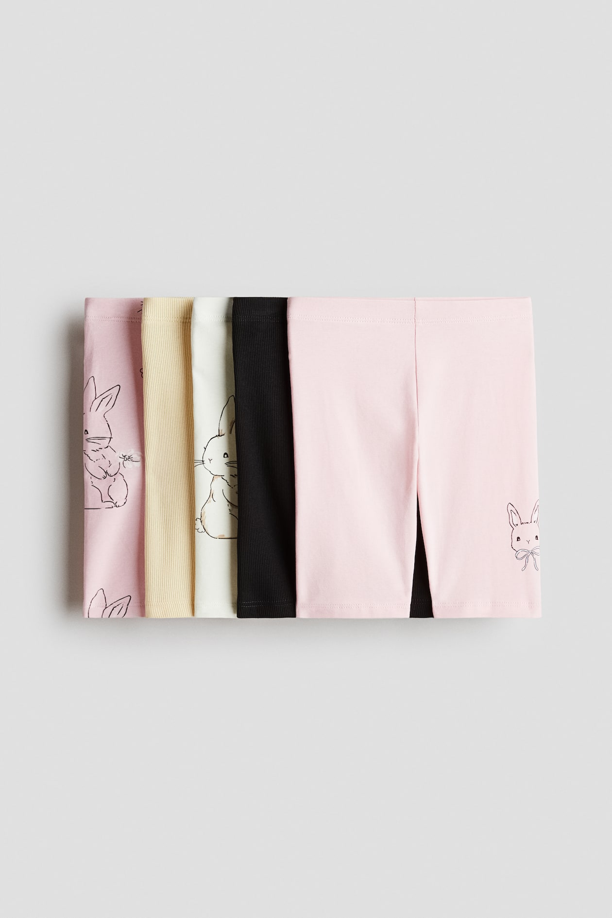 5-pack cotton cycling shorts - Pink/rabbits - Kids | H&M US