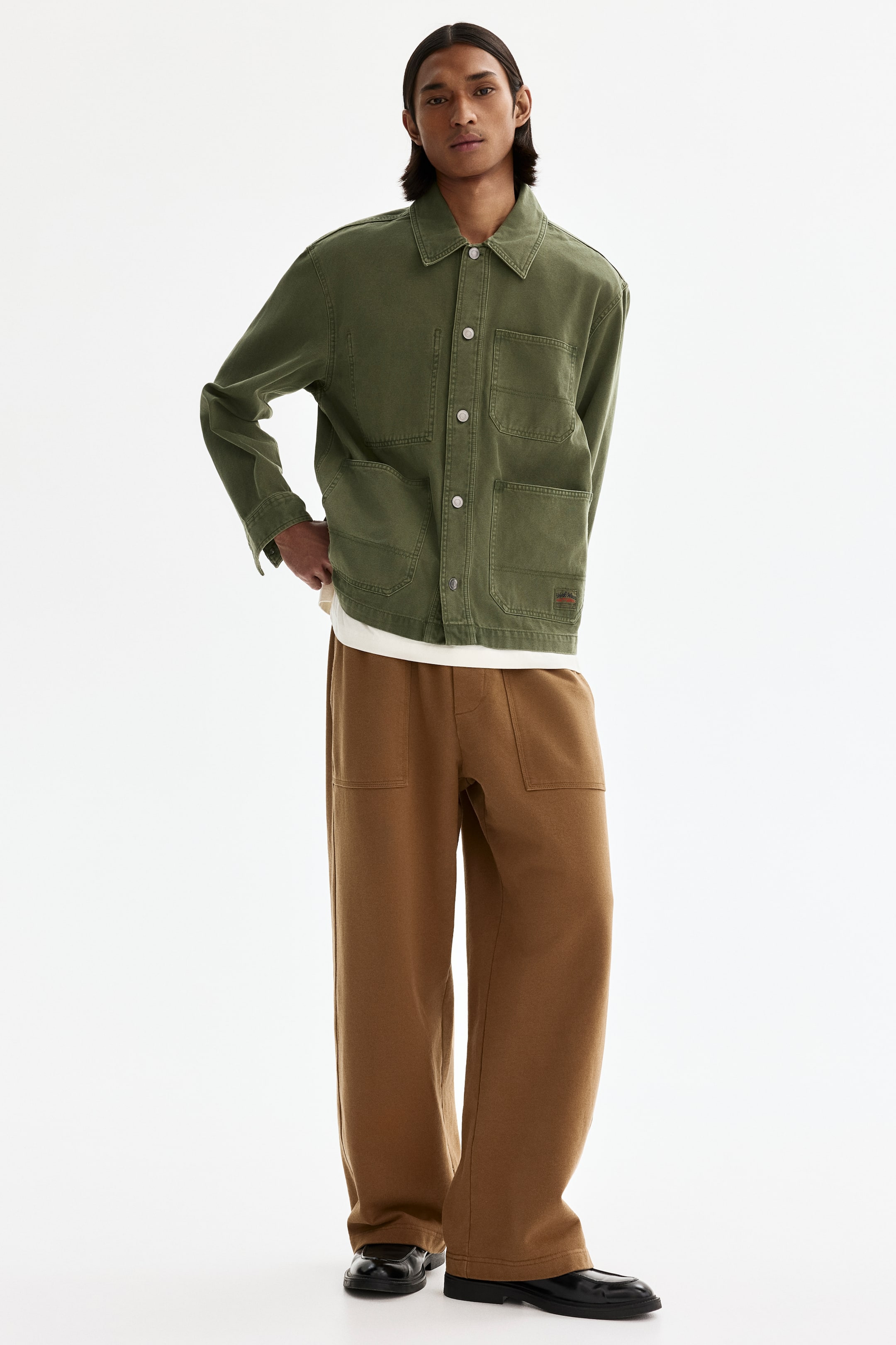 Canvas overshirt - Green - Men | H&M MY