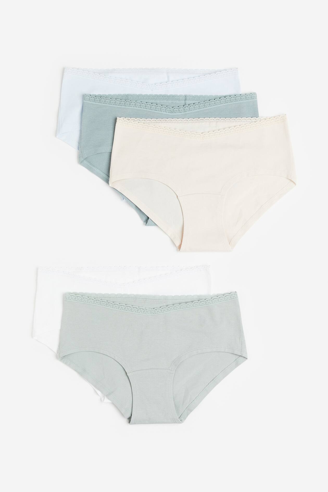 MAMA 5-pack truse hipster - Lys blå/Mørk turkis - DAME | H&M NO