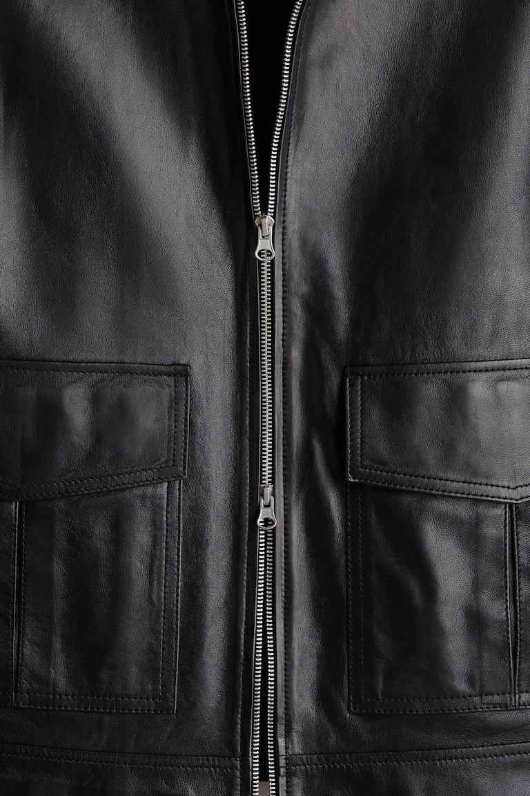 Men’s Black Leather Jacket | H&M US