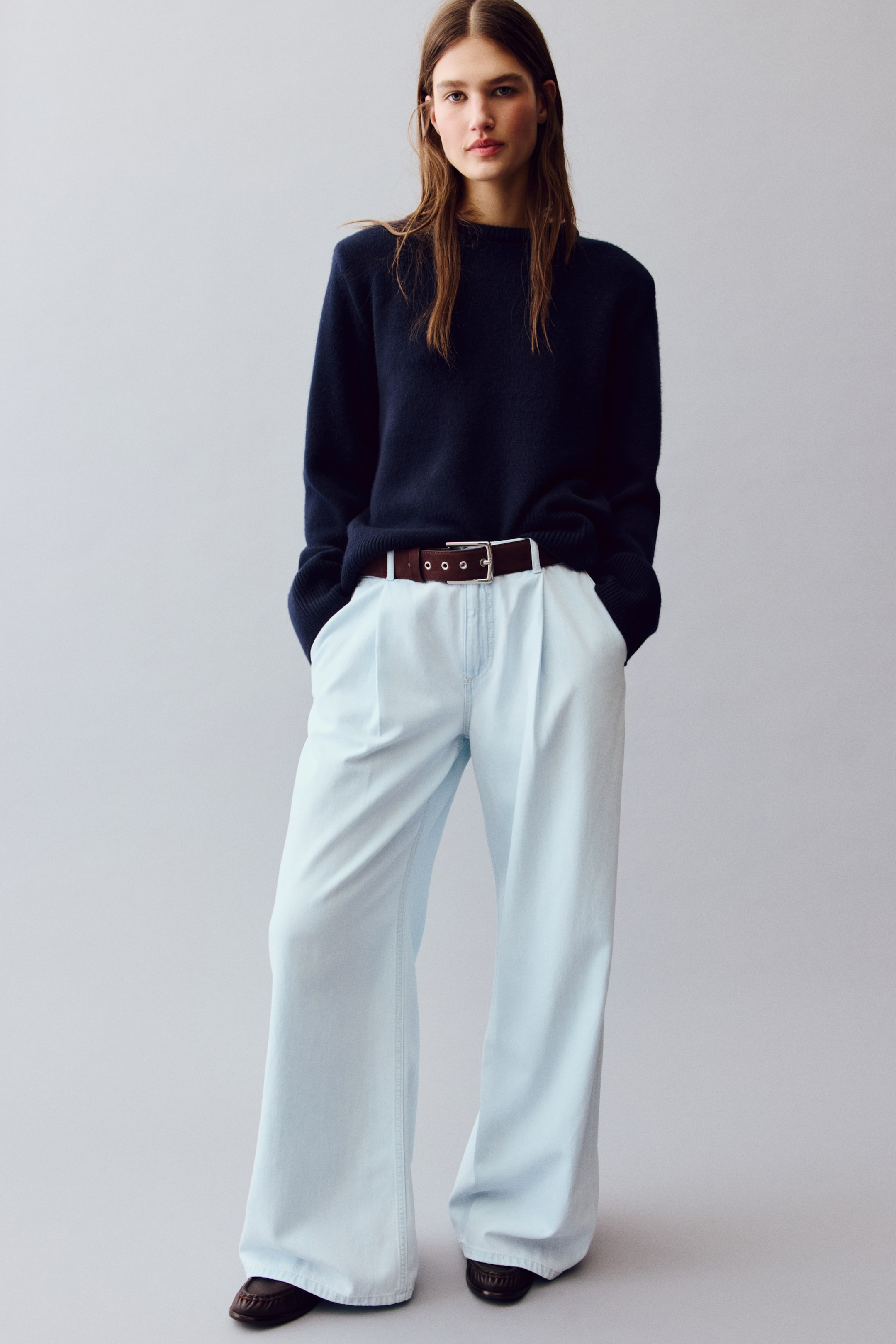 Loose Fit Wide Regular Jeans - Light blue - Ladies | H&M IE