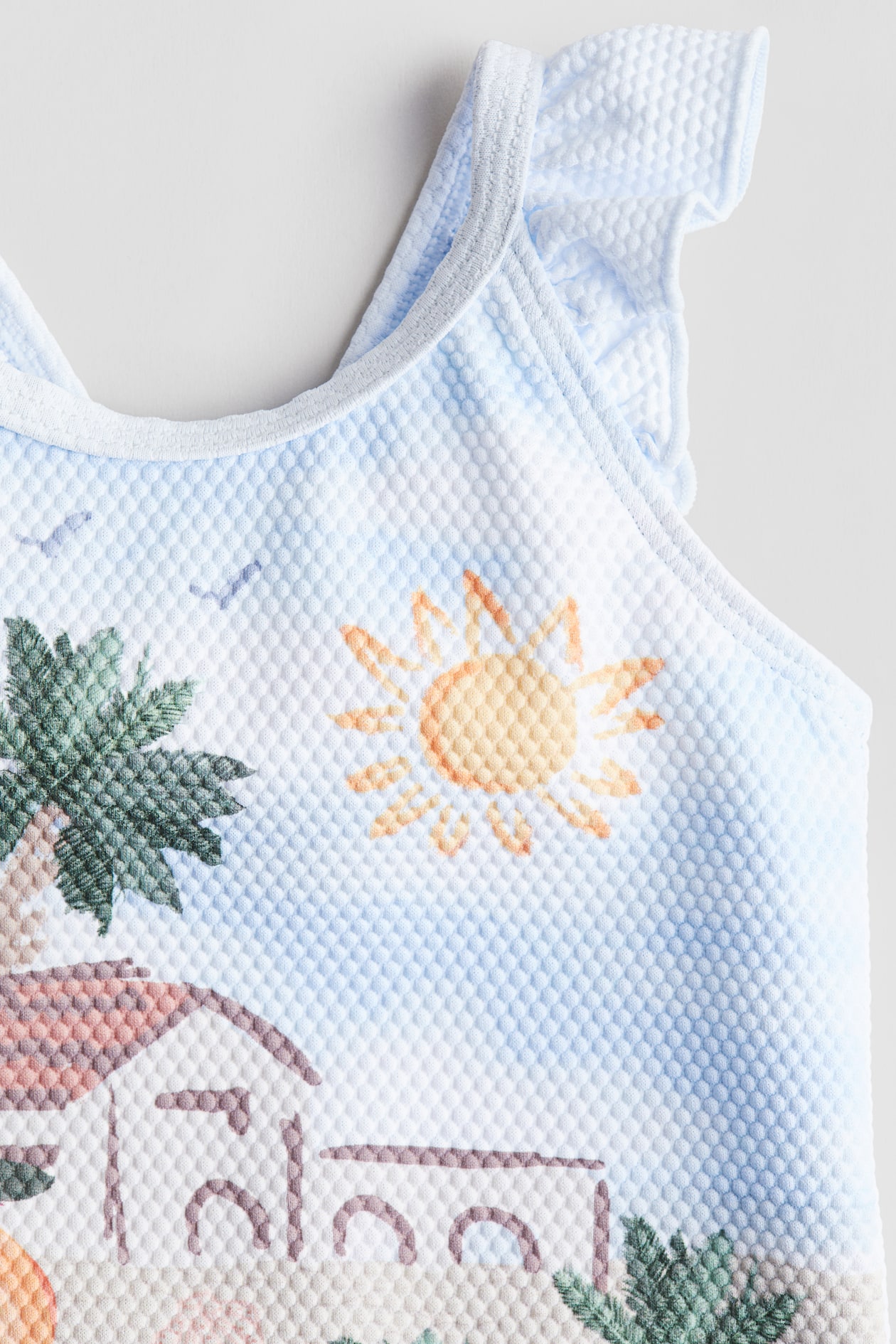 Printed Swimsuit - Light blue/beach - Kids | H&M US