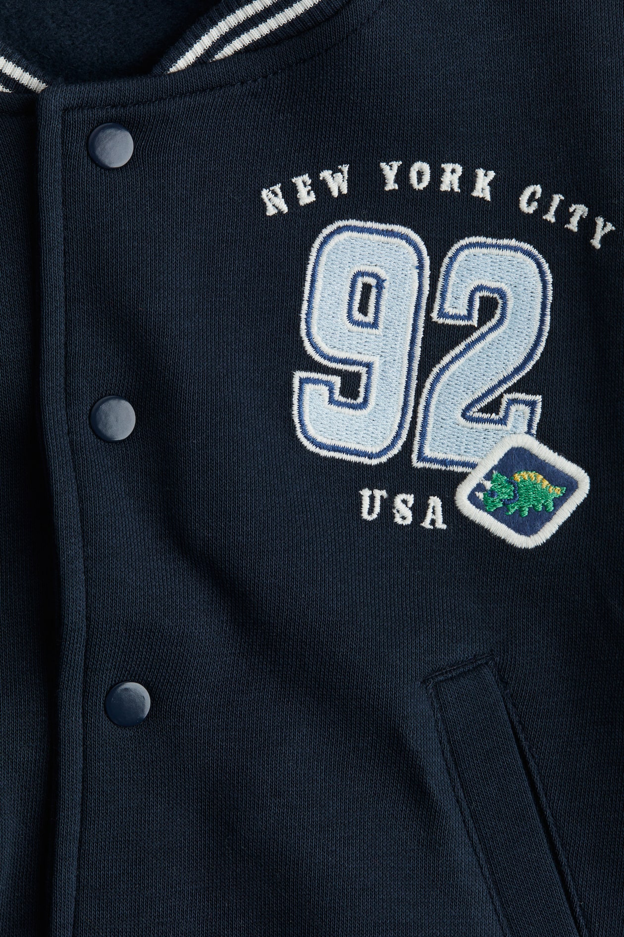 Navy blue/New York City Sweatshirt baseball jacket for kids | H&M IN