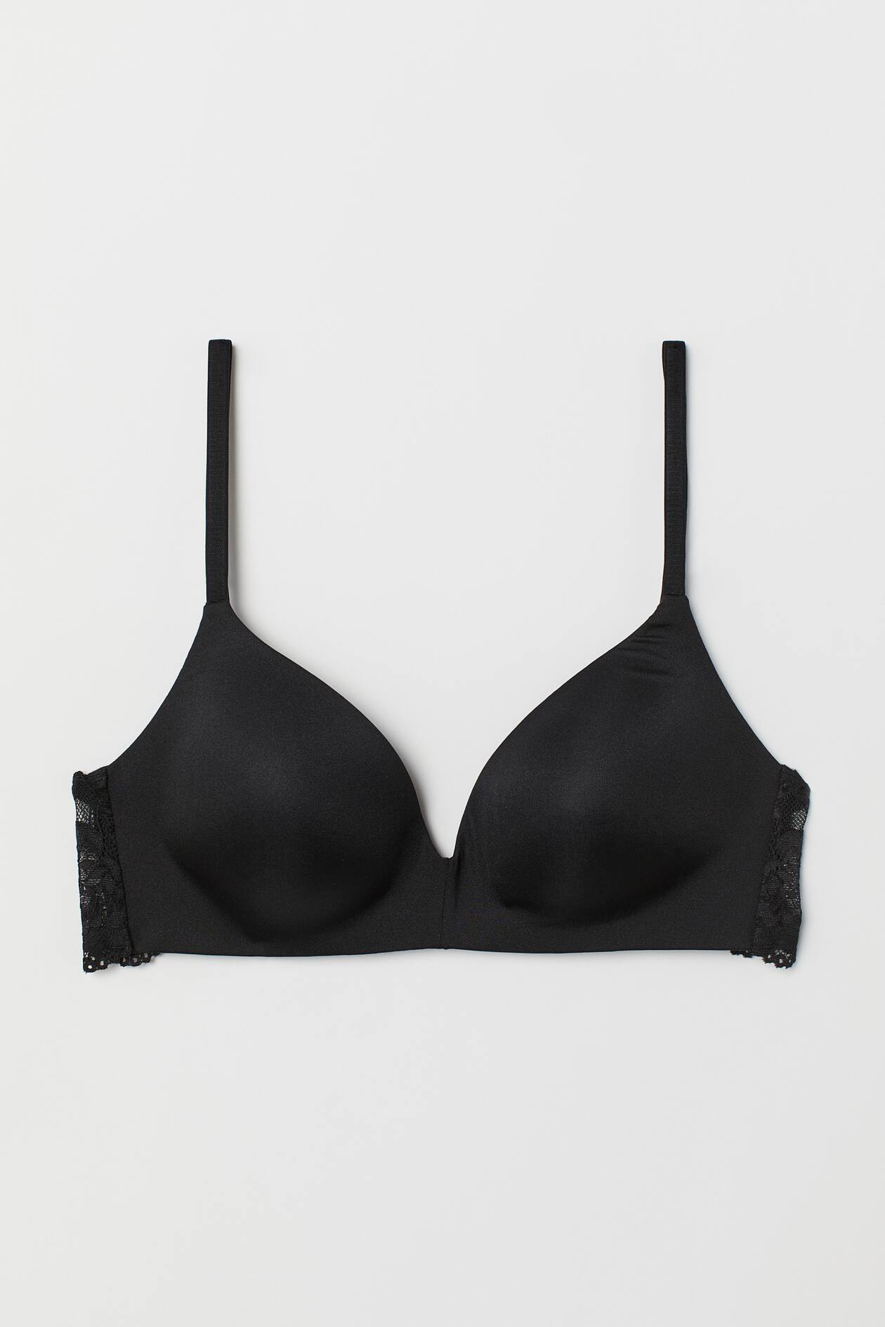 Bügelloser BH aus Microfaser - Schwarz - Ladies | H&M AT