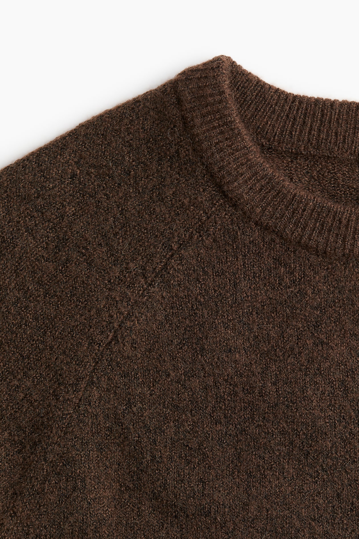 Short fine-knit jumper - Dark brown - Ladies | H&M GB