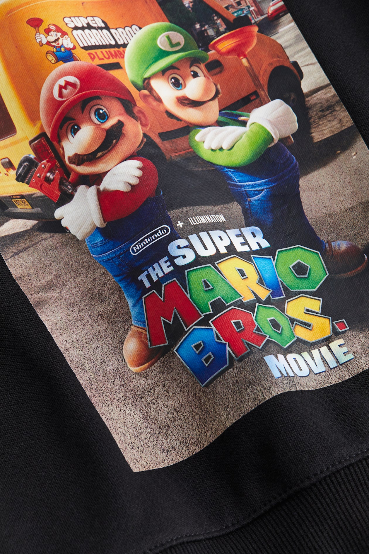 Oversized Printed Sweatshirt - Black/Super Mario - Kids | H&M US