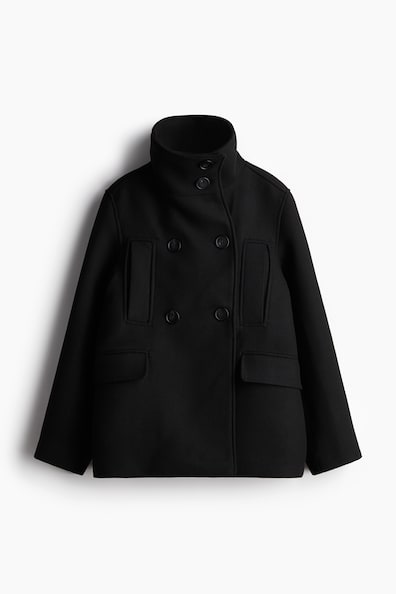 Women's Black High-Collar Jacket | H&M CA