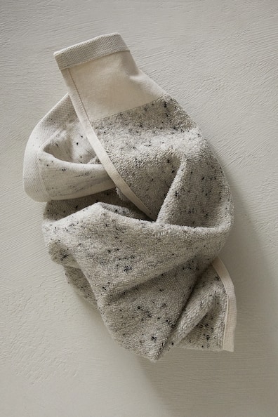 Cotton Guest Towel with Fiber Neps - Light gray/patterned - Home All ...