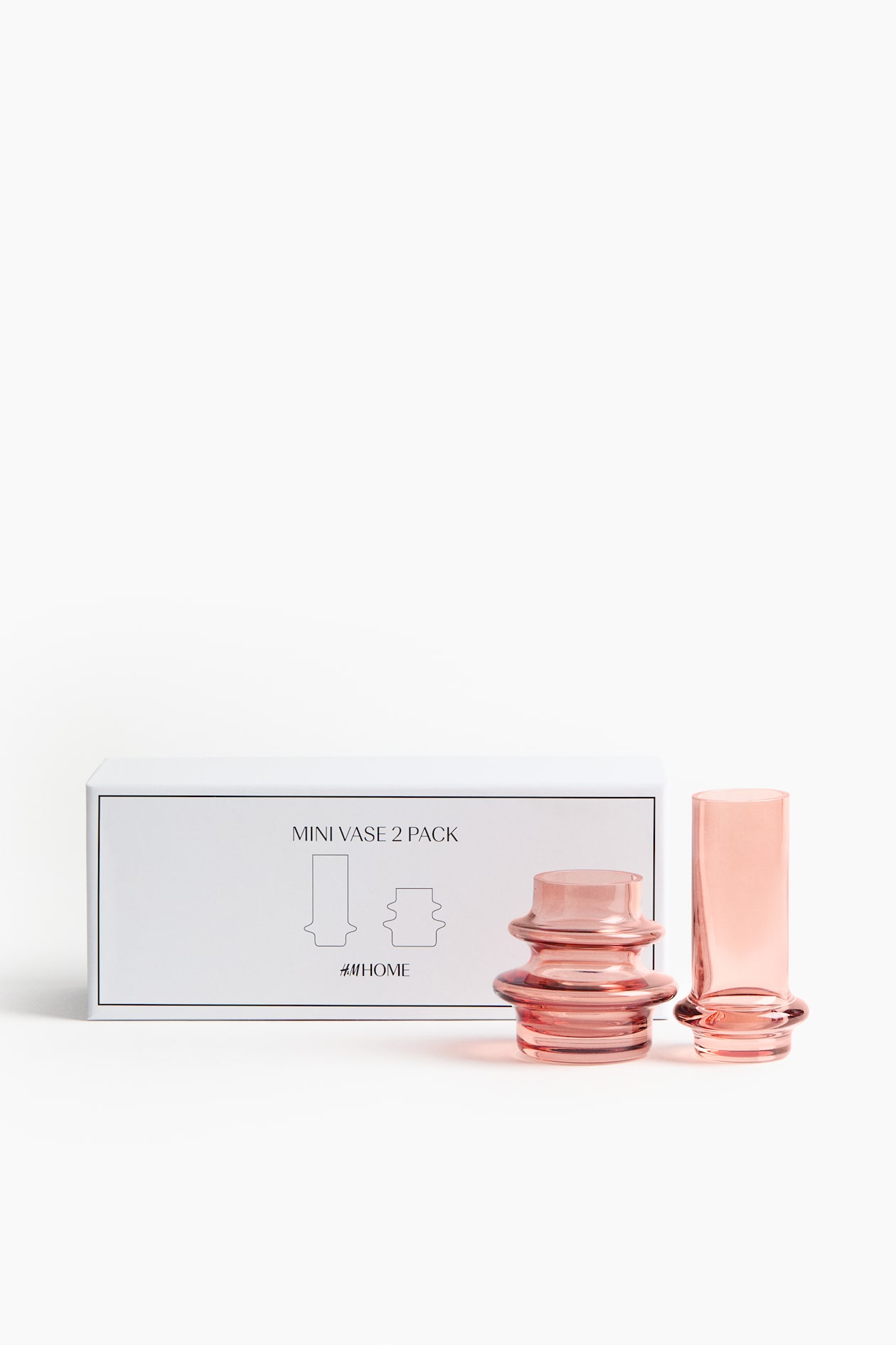 Pink 2-pack mini glass vases at H&M Home | H&M IN