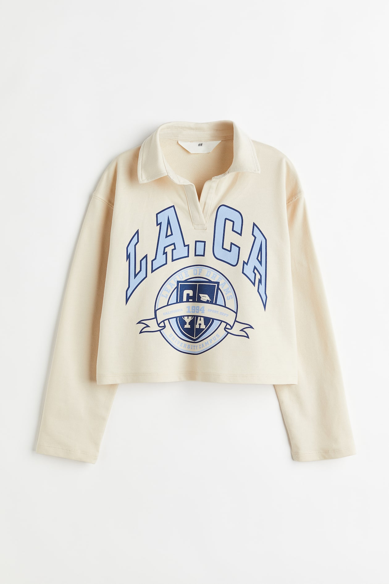 Light beige Cotton Rugby Shirt for kids | H&M CA