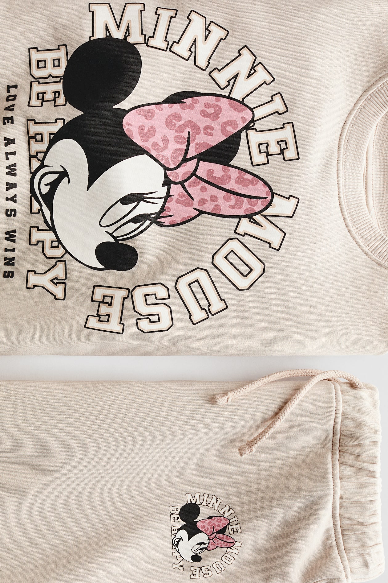 Ensemble 2 pièces en molleton imprimé - Beige clair/Minnie - ENFANT | H ...